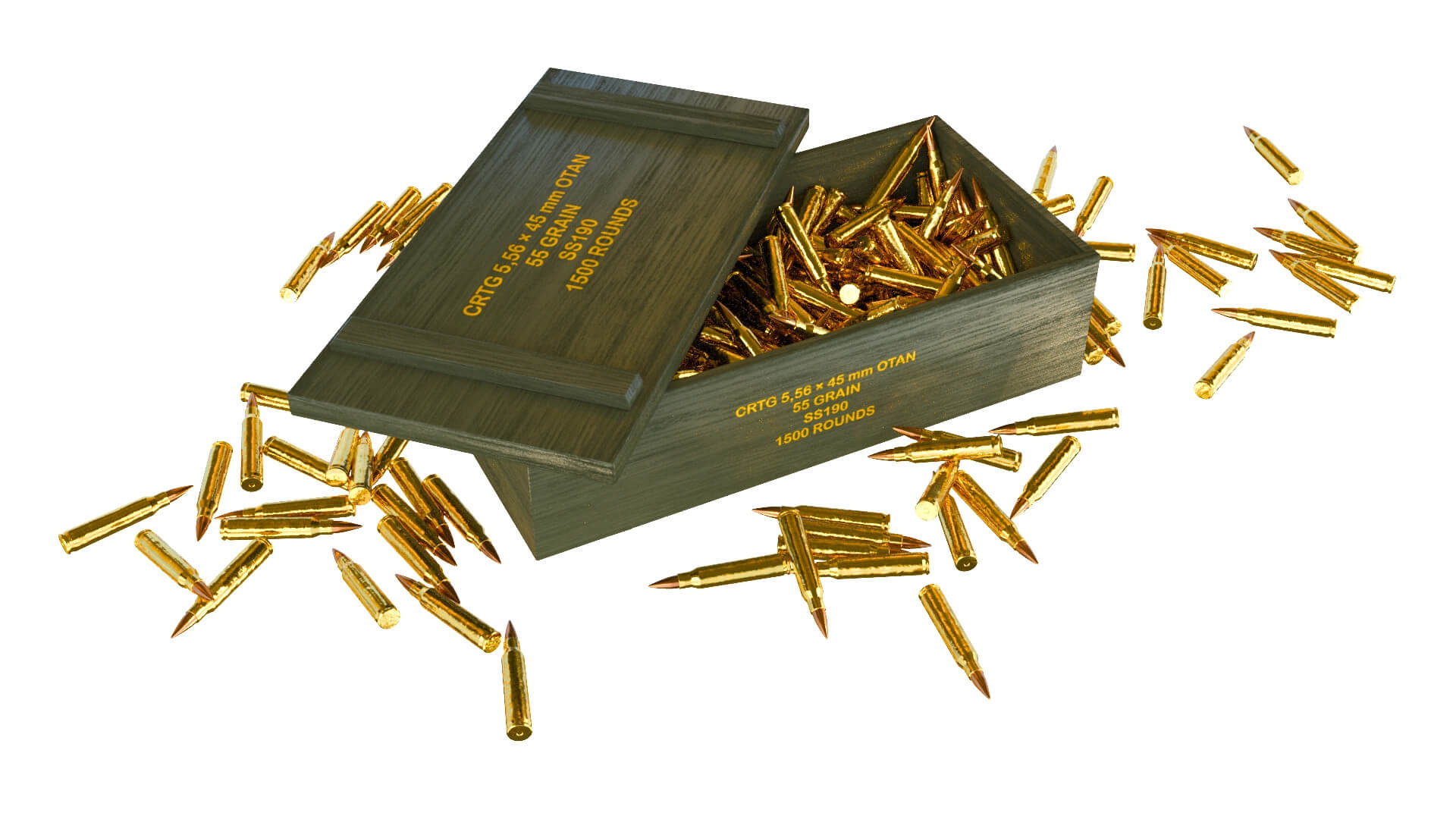Ammunition Wood Box 2 - 3D Model by kopofx