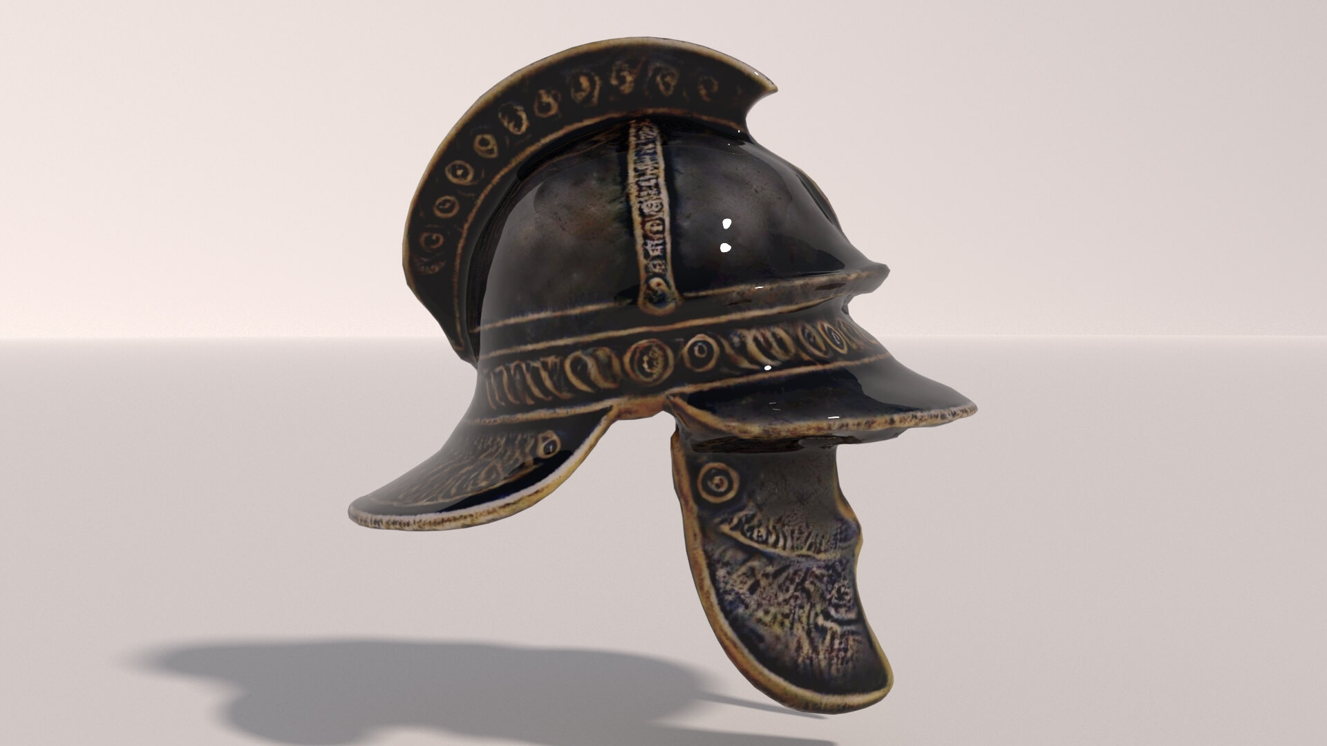 Ancient Rome Helmet 1 - 3D Model by kopofx