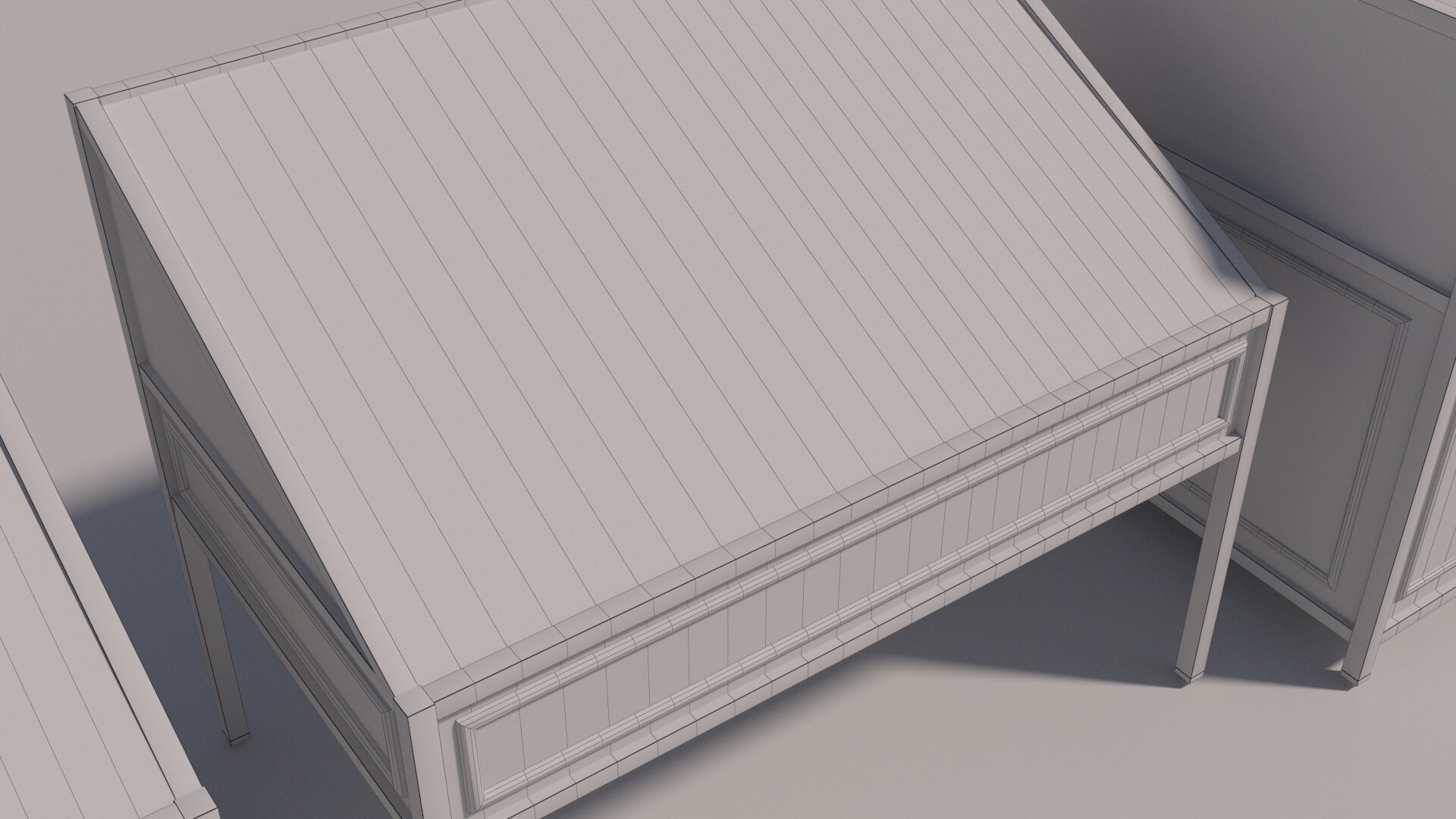 Antique Museum Rack Furniture - 3D Model by kopofx