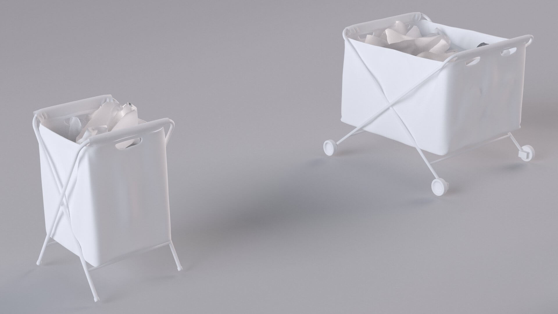 Basket Cart Laundry Collection - 3D Model by kopofx