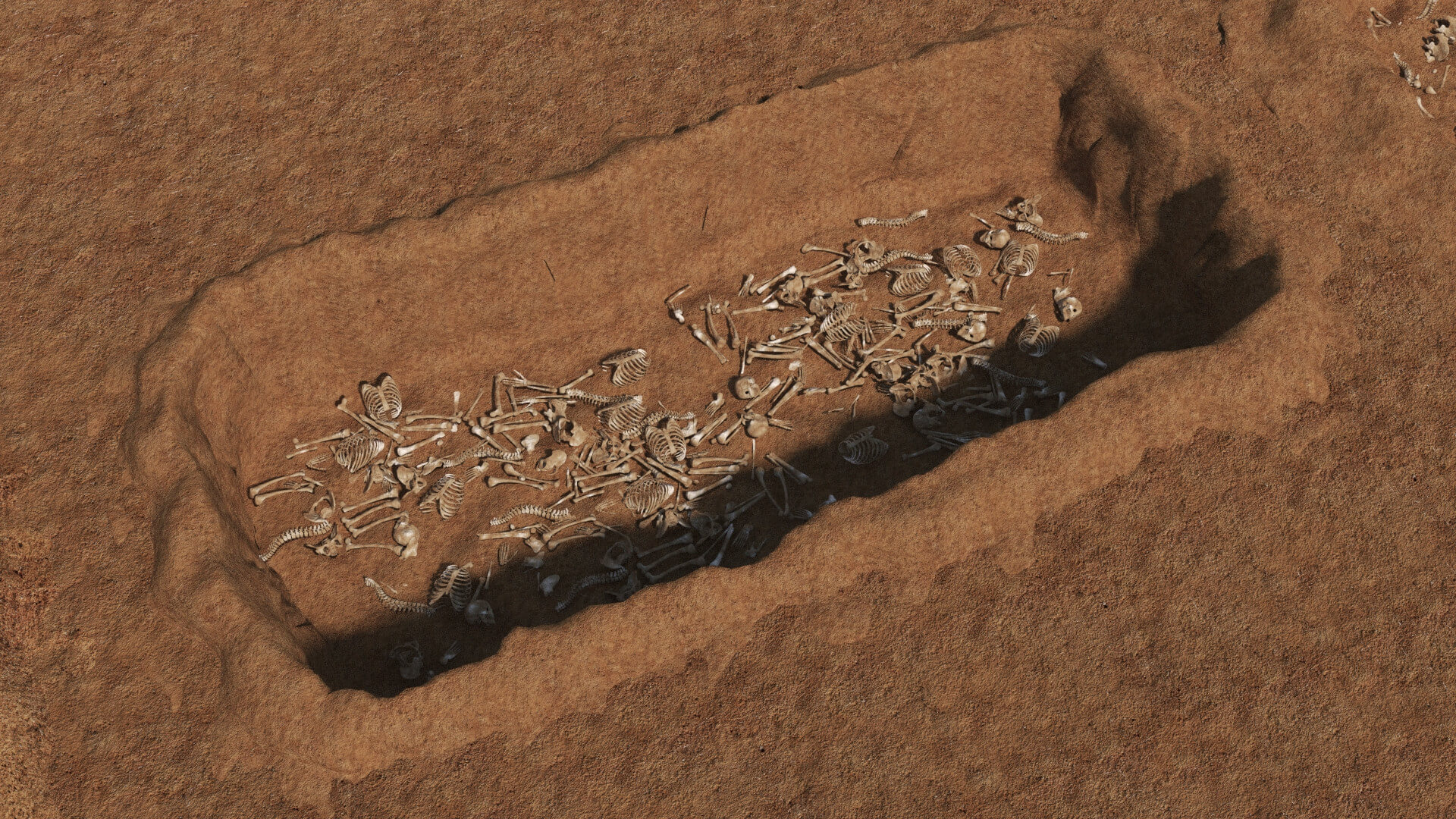Grave Full of Human Bones Skeletons - 3D Model by kopofx