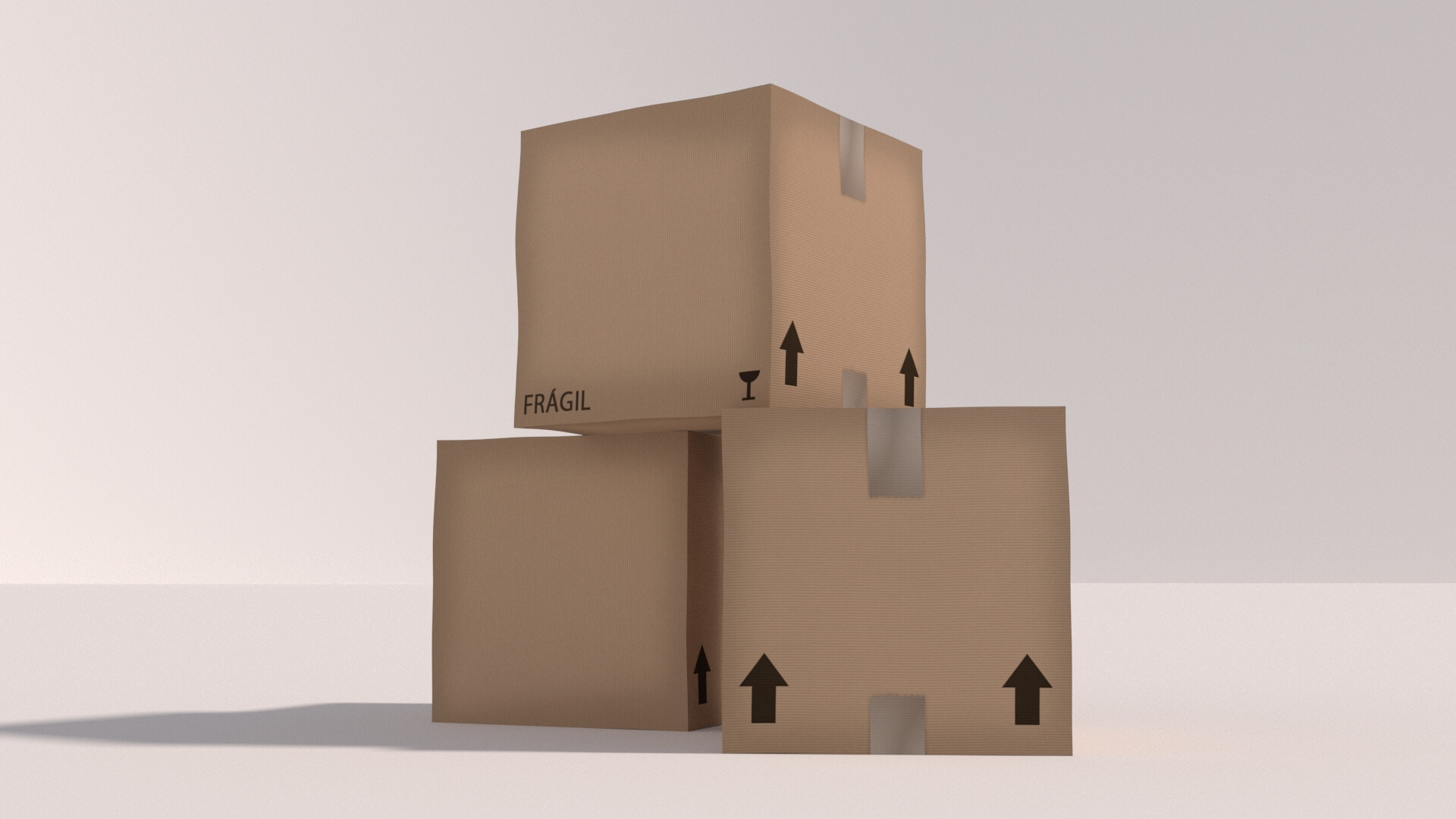 Cardboard Box 1 - 3D Model by kopofx