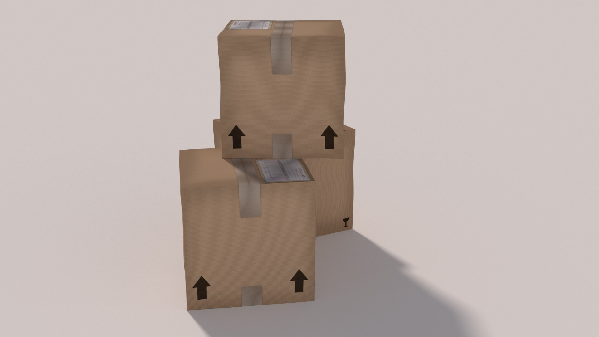Cardboard Box 1 - 3D Model by kopofx