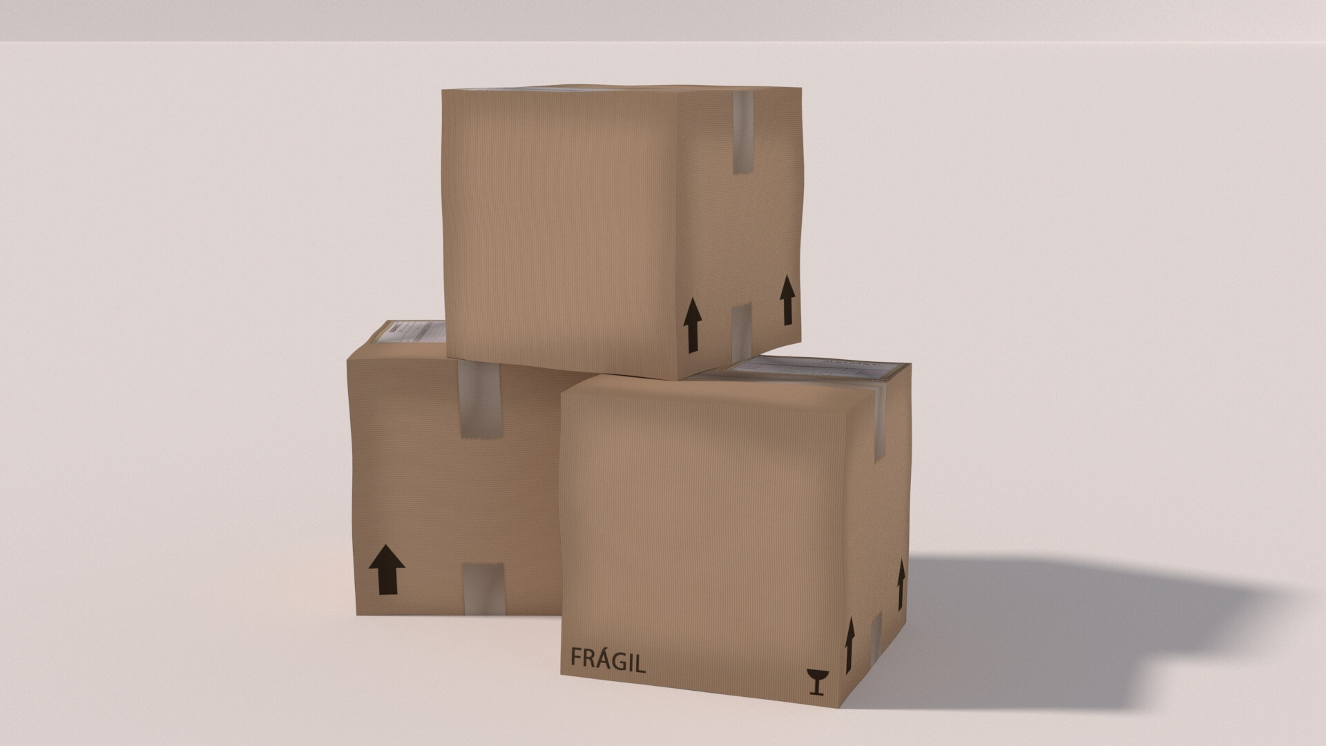 Cardboard Box 1 - 3D Model by kopofx