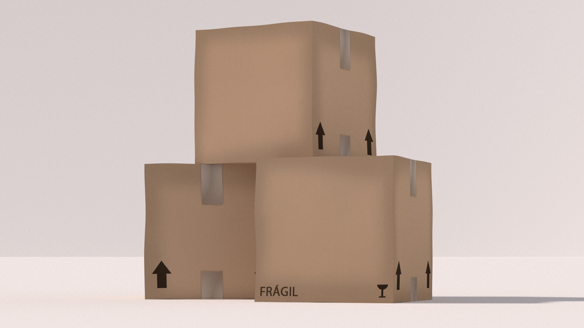 Cardboard Box 1 - 3D Model by kopofx