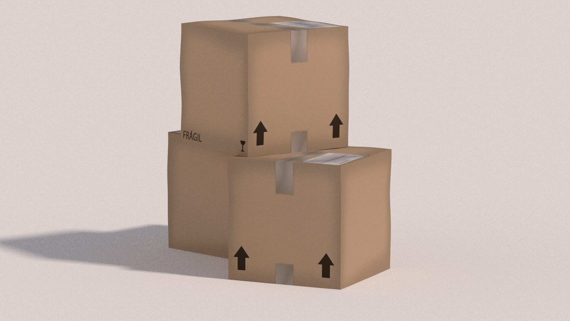 Cardboard Box 1 - 3D Model by kopofx