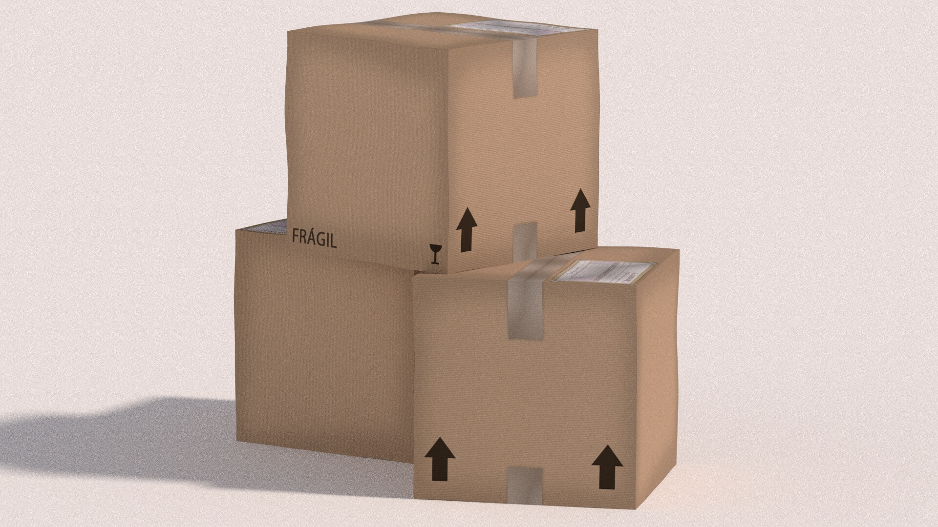 Cardboard Box 1 - 3D Model by kopofx