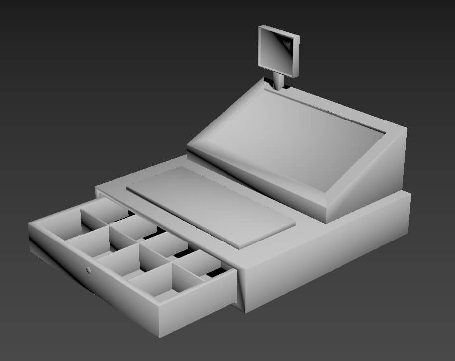 Cash Register - 3D Model by kopofx