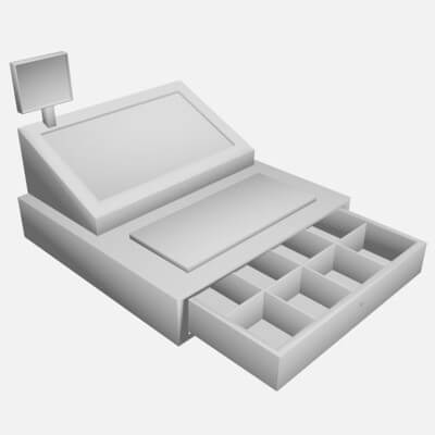 Cash Register - 3D Model by kopofx