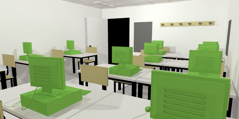 Classroom Interior - 3D Model by kopofx