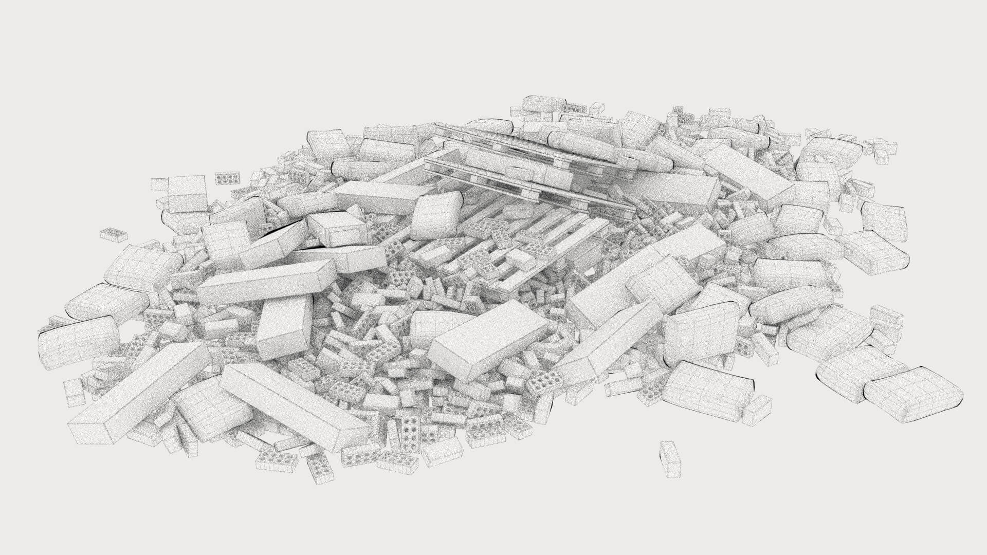 Construction Site Pallet Pile 3 - 3D Model by kopofx