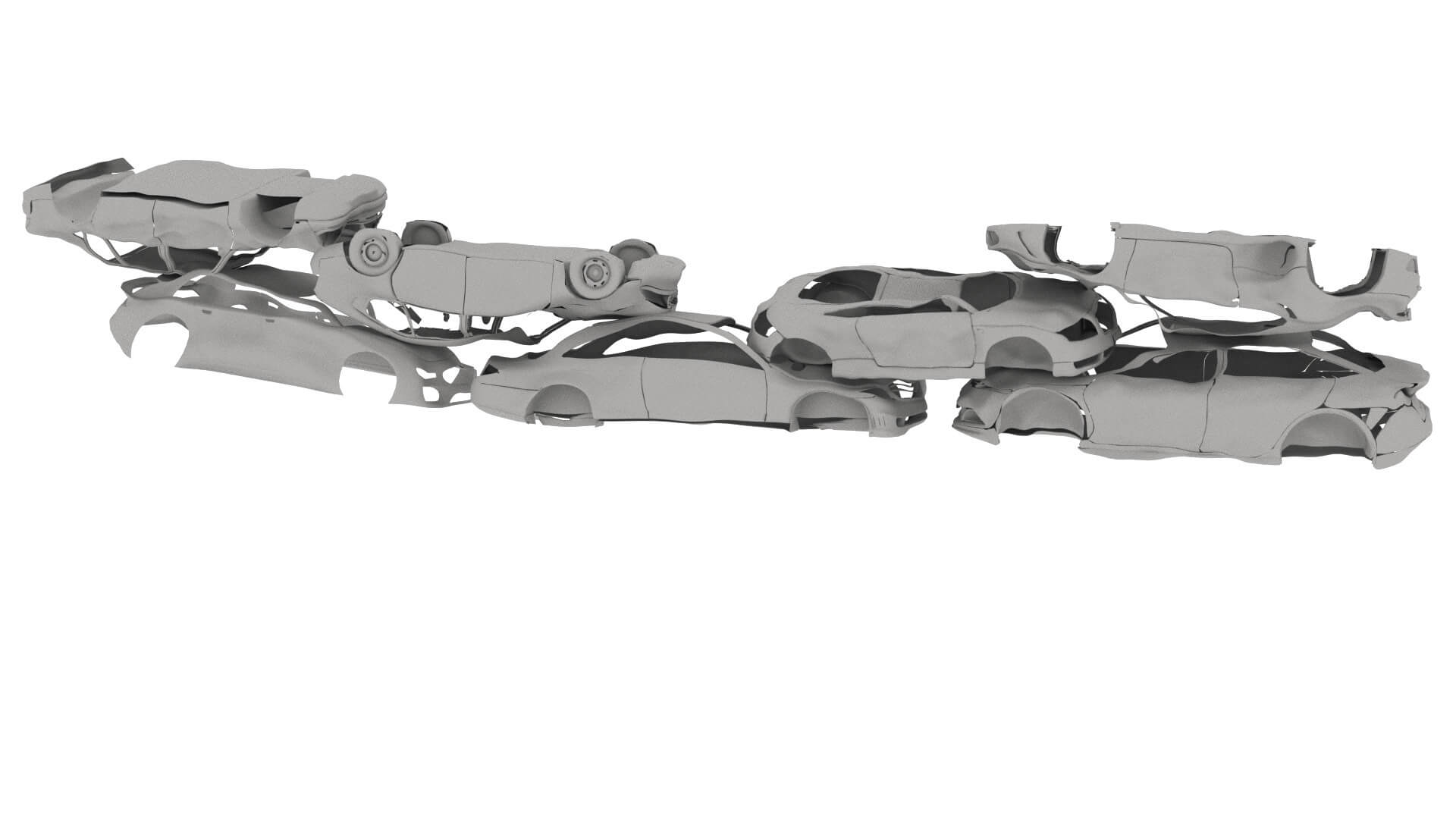 Destroyed Cars Vol 4 - 3D Model by kopofx
