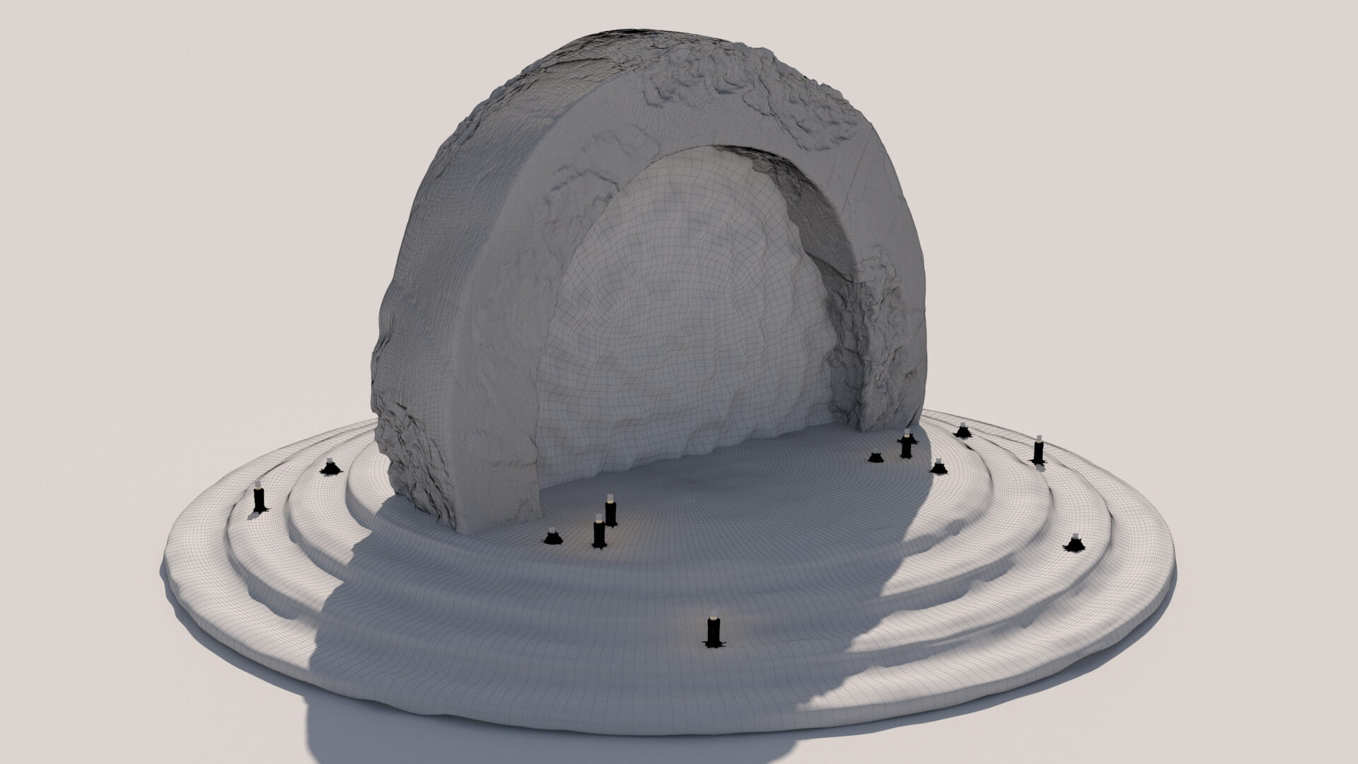 Dimensional Rock Portal - 3D Model by kopofx