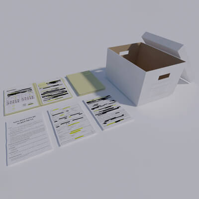 Crime Police Investigation Documents Folders and Cardboard B - 3D Model ...