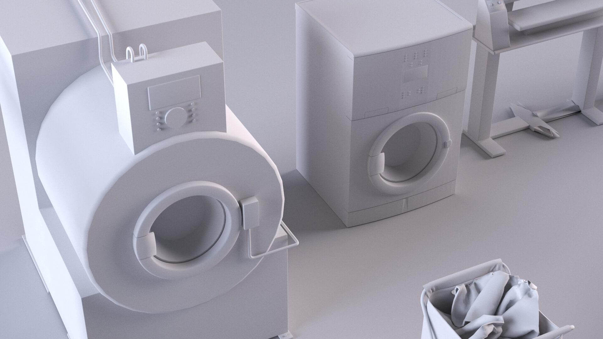 Dry Cleaner Store Collection - 3D Model by kopofx