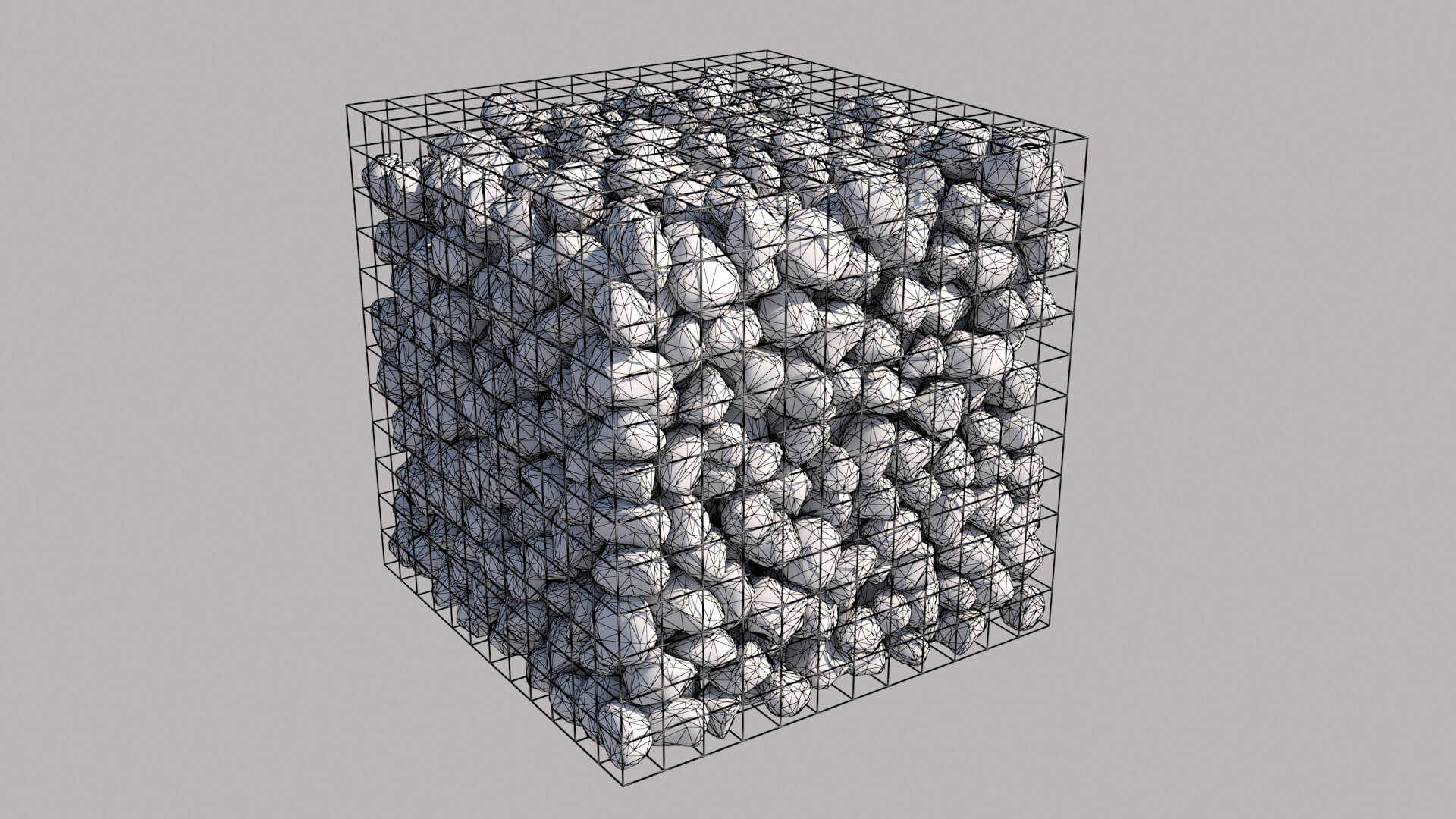 Gabion Cube - 3D Model by kopofx