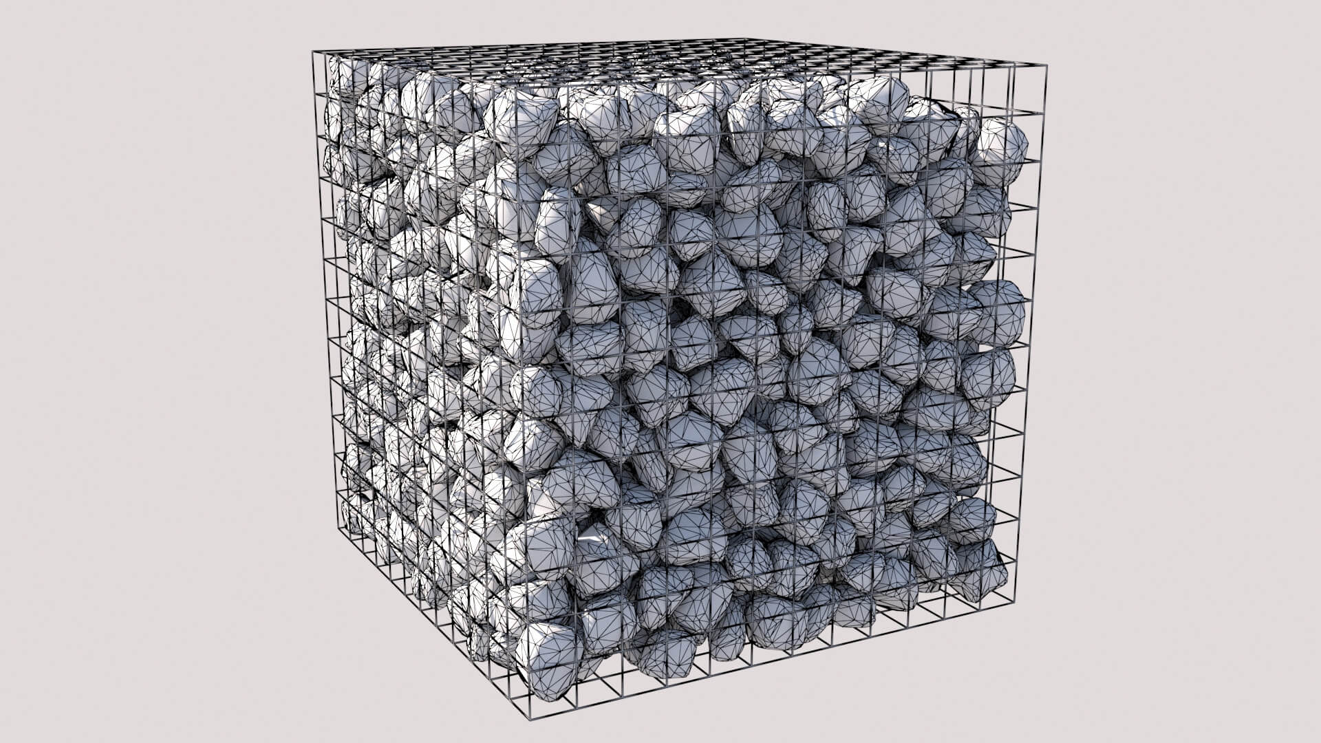 Gabion Cube - 3D Model by kopofx