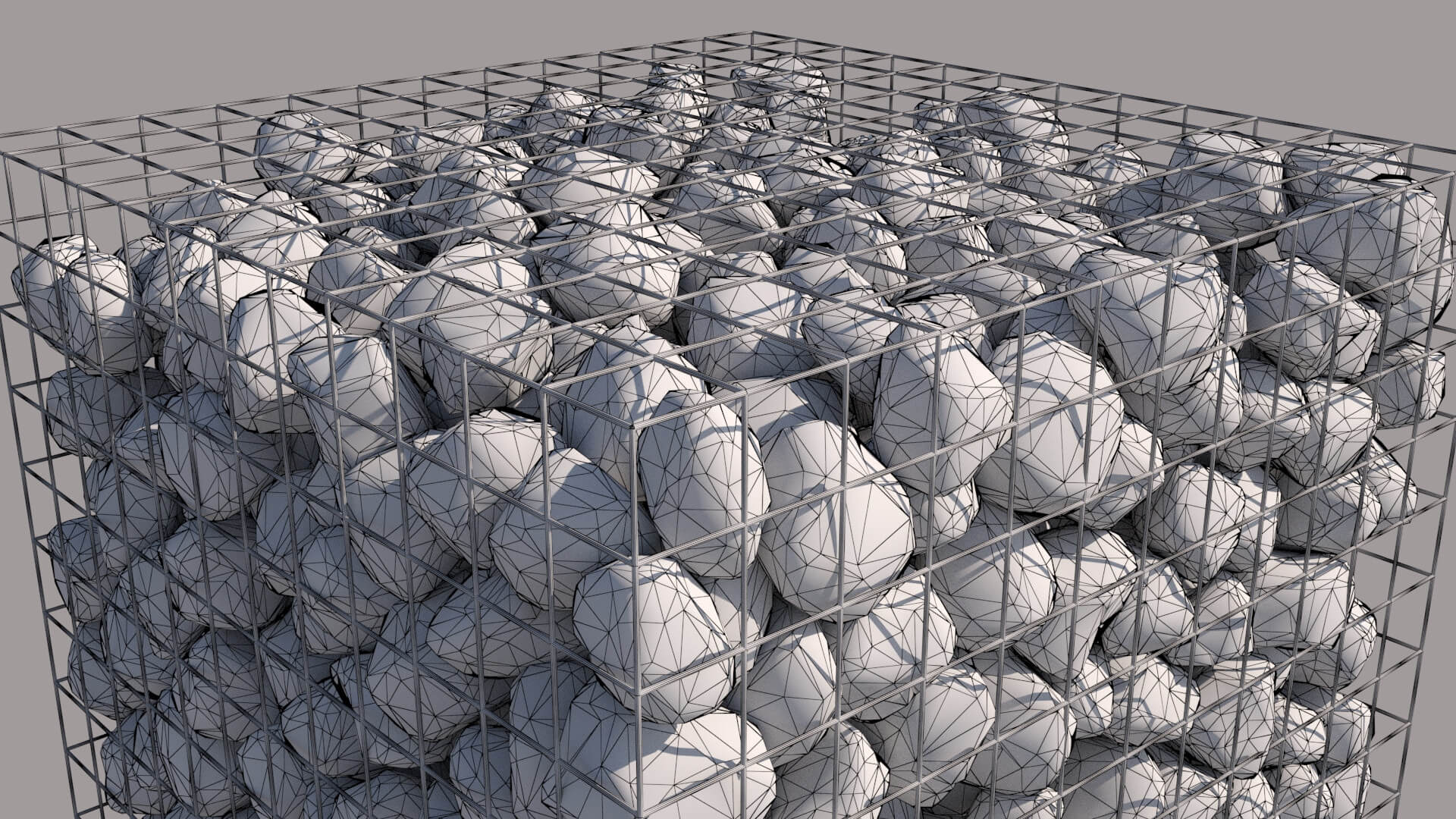 Gabion Cube - 3D Model by kopofx