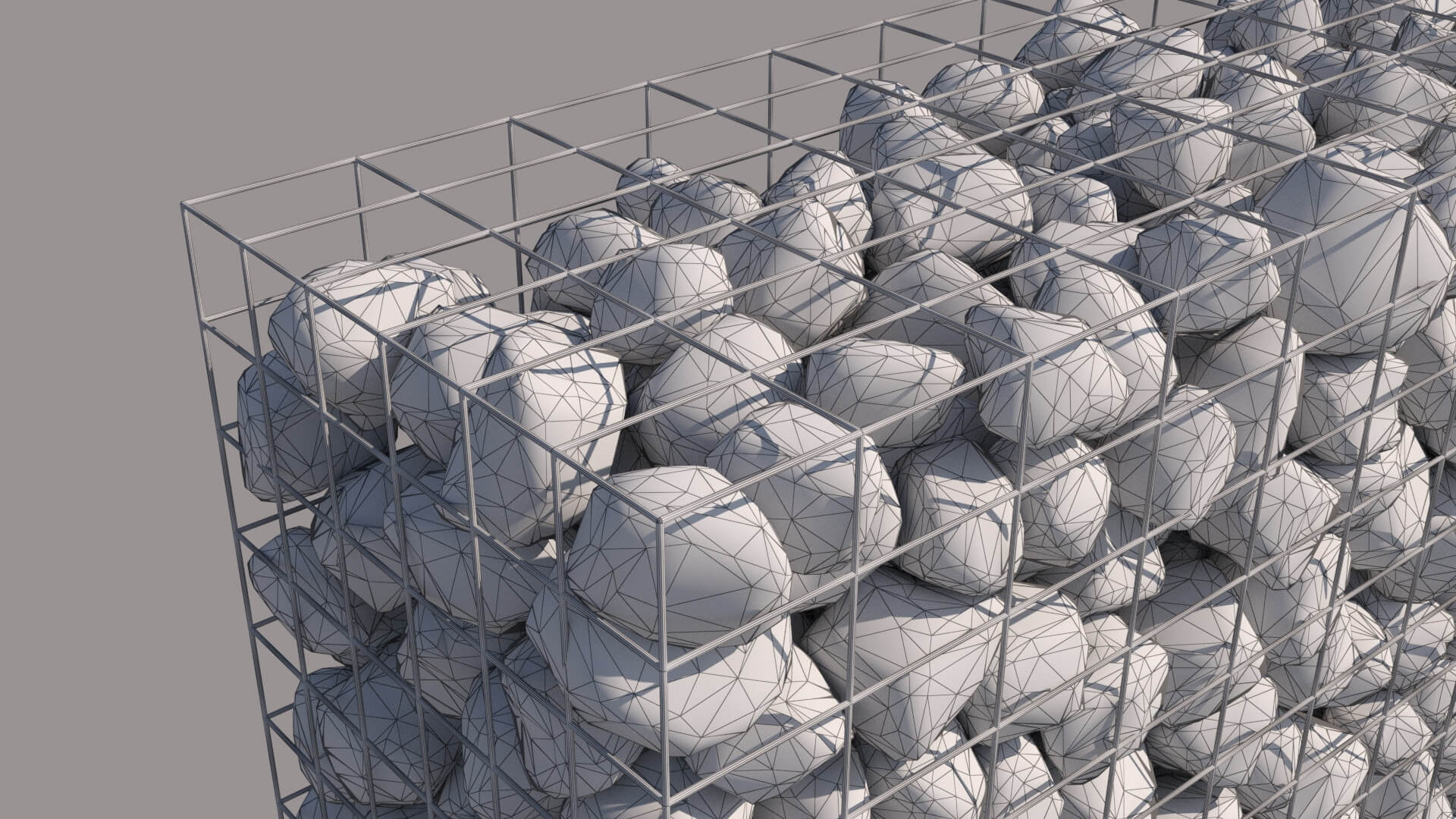 Gabion Wall - 3D Model by kopofx