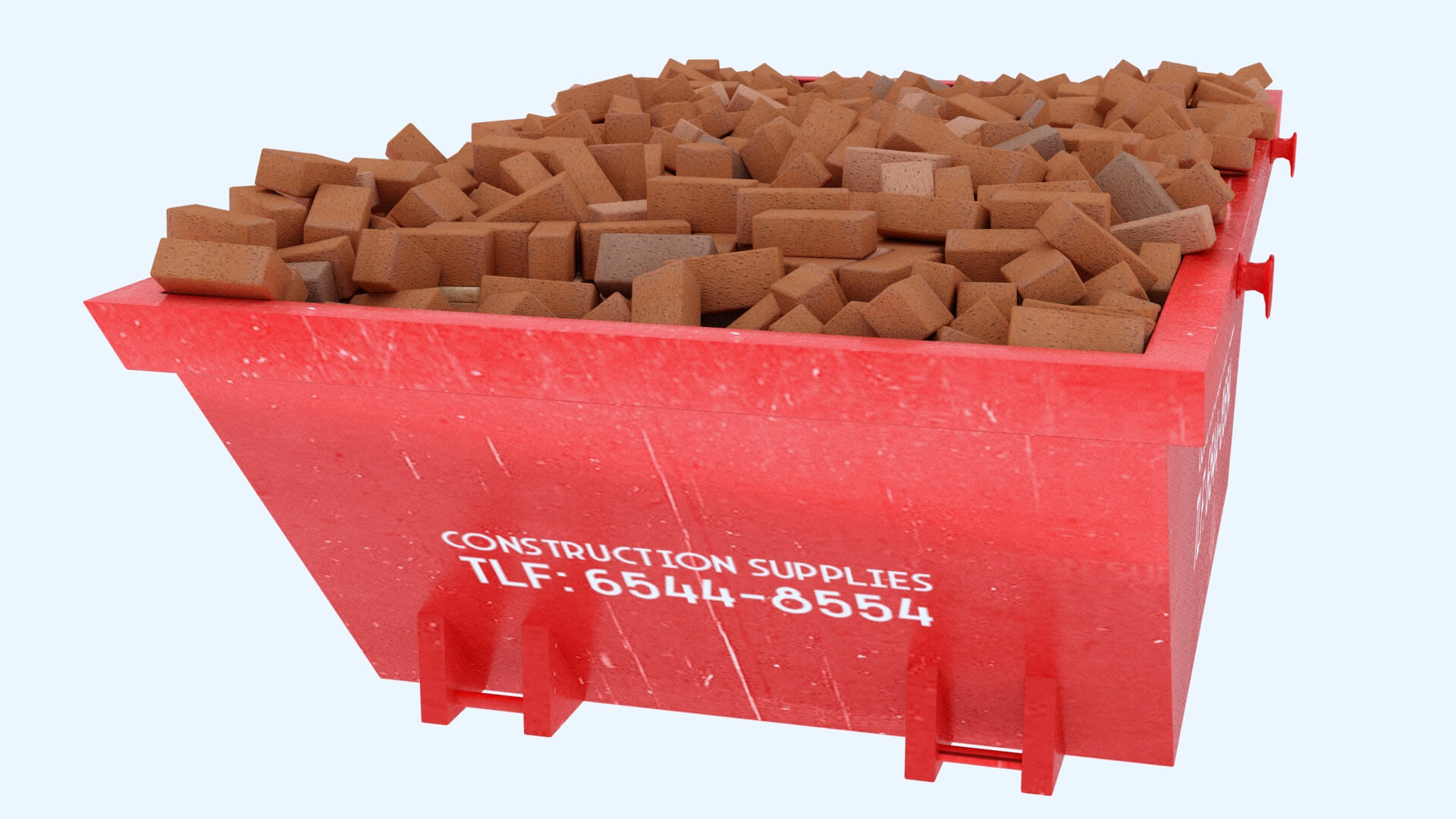 Industrial Container With Bricks 3 - 3D Model by kopofx