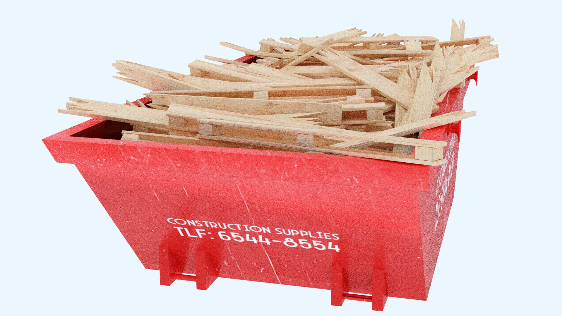 Industrial Container With Broken Pallets - 3D Model by kopofx