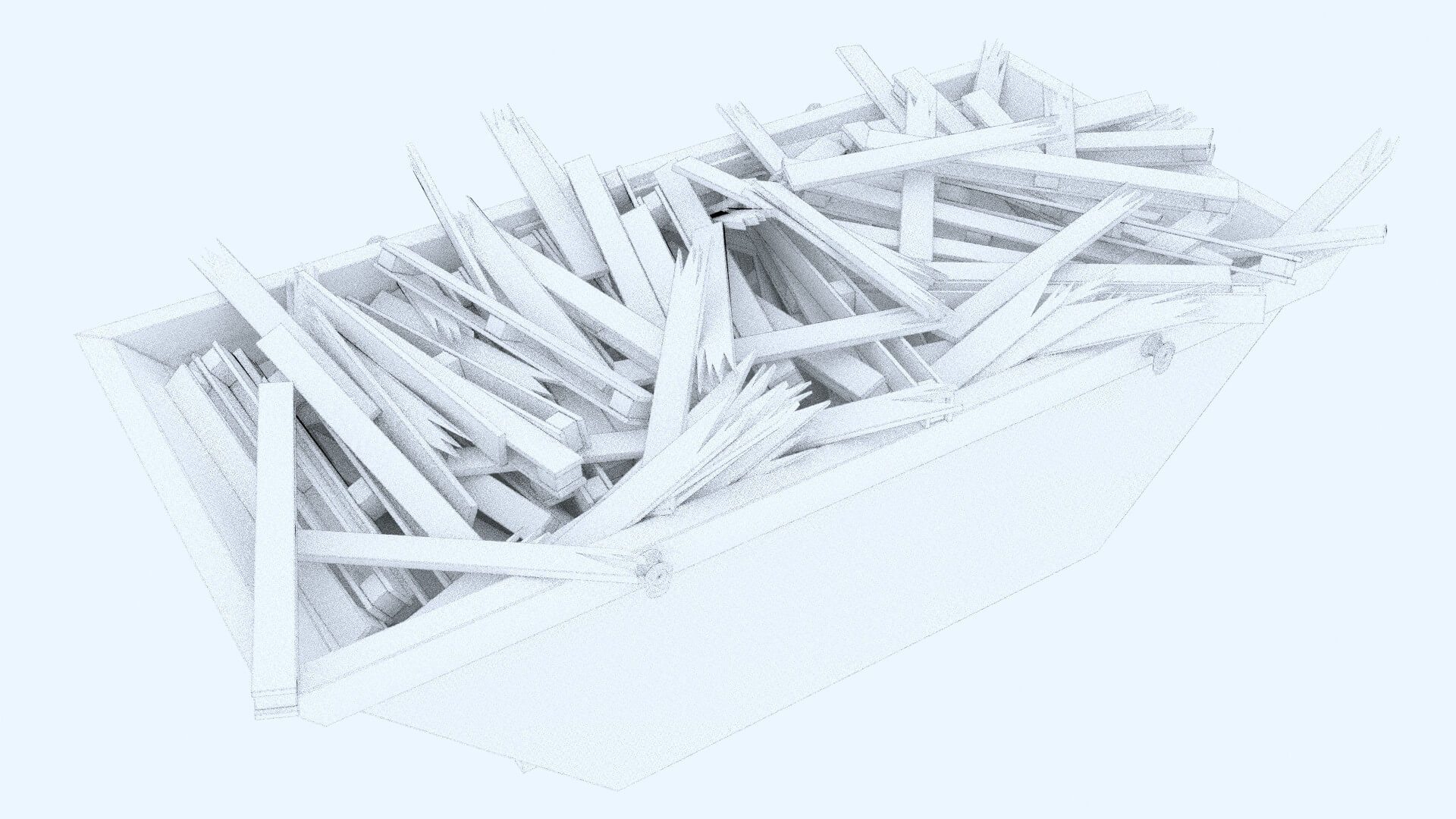 Industrial Container With Broken Pallets - 3D Model by kopofx