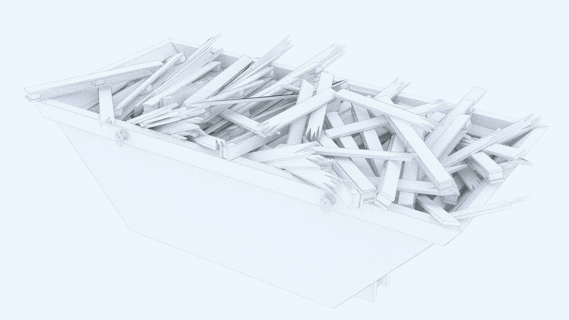 Industrial Container With Broken Pallets - 3D Model by kopofx