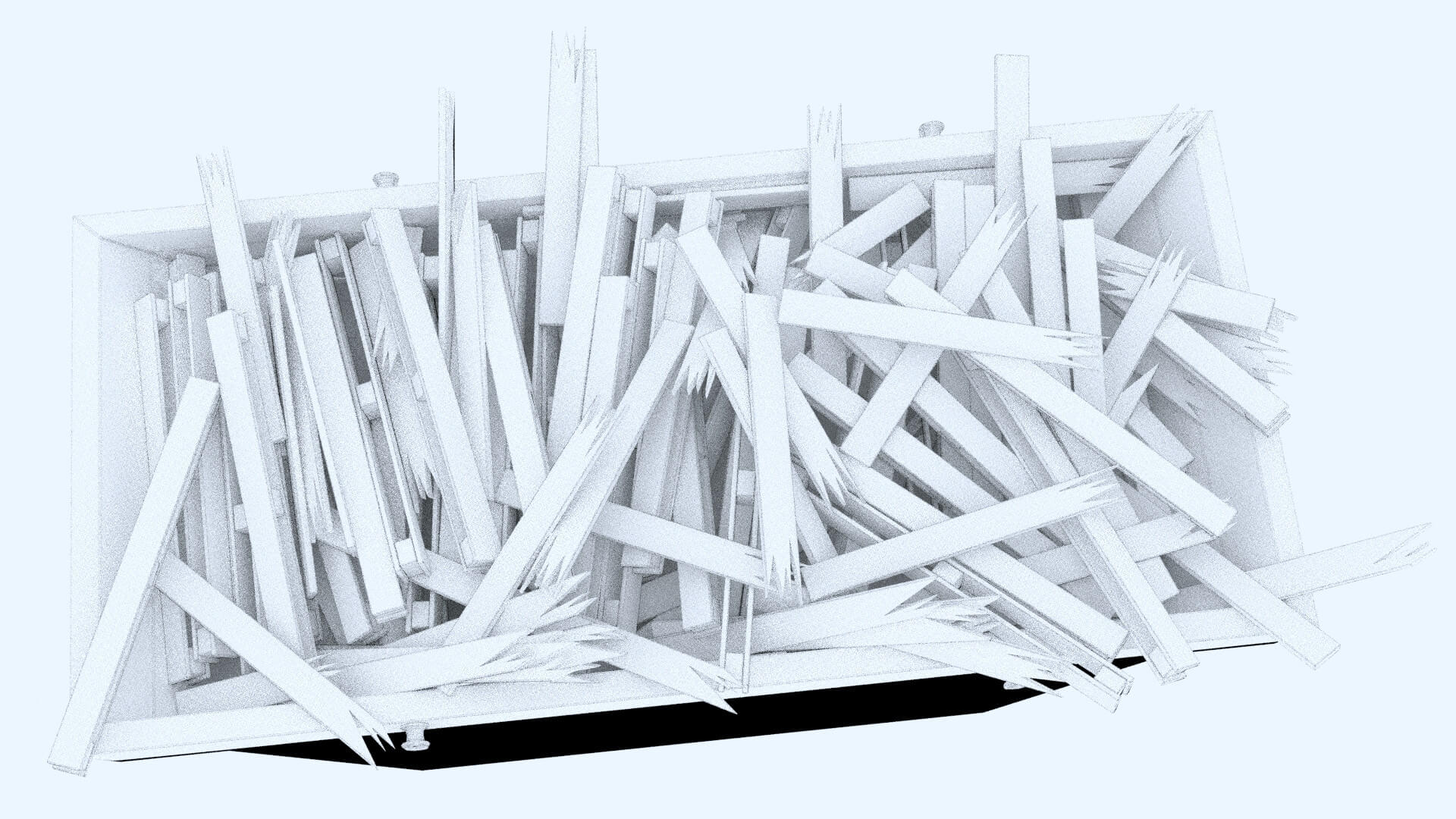 Industrial Container With Broken Pallets - 3D Model by kopofx