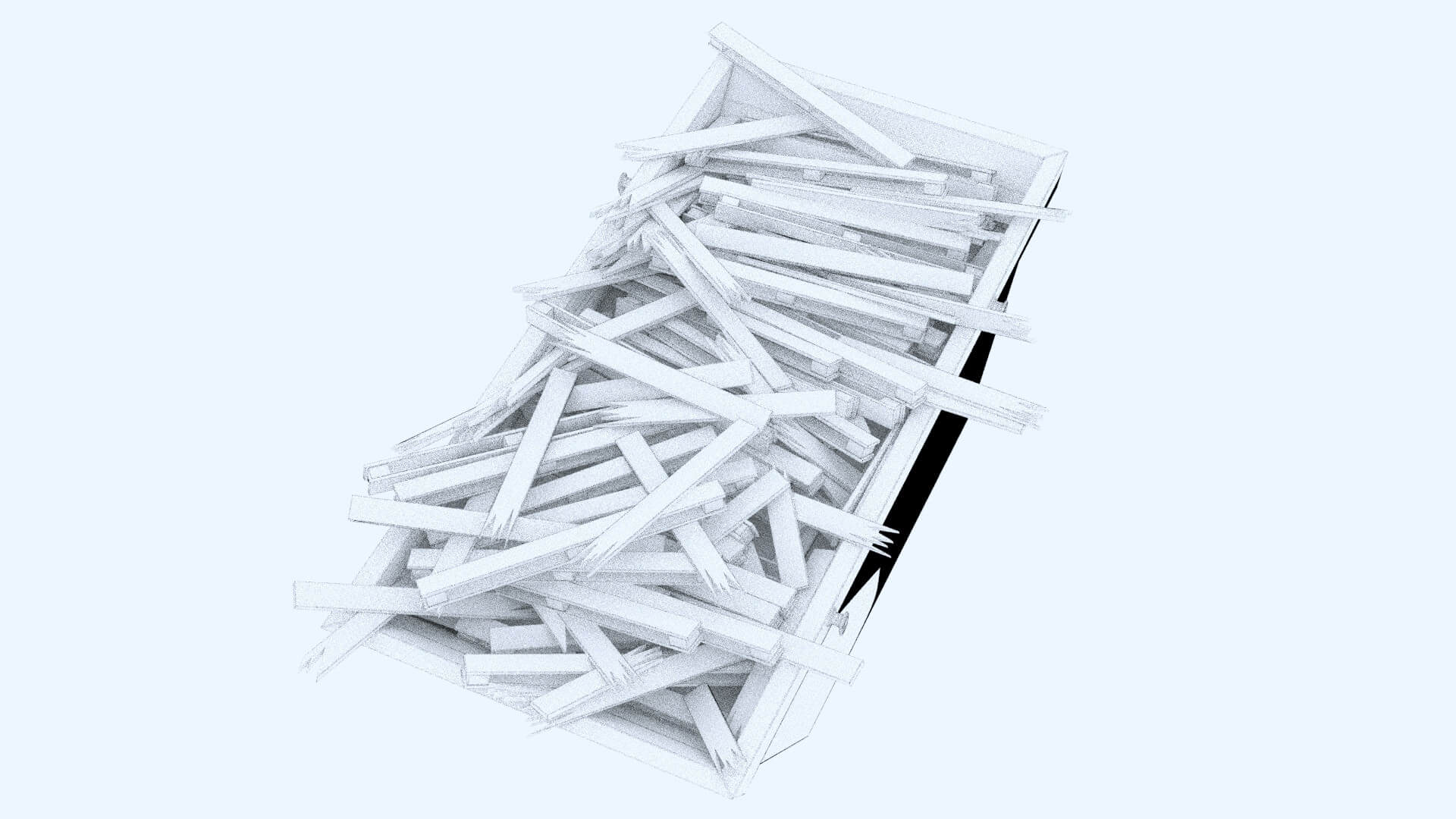 Industrial Container With Broken Pallets - 3D Model by kopofx