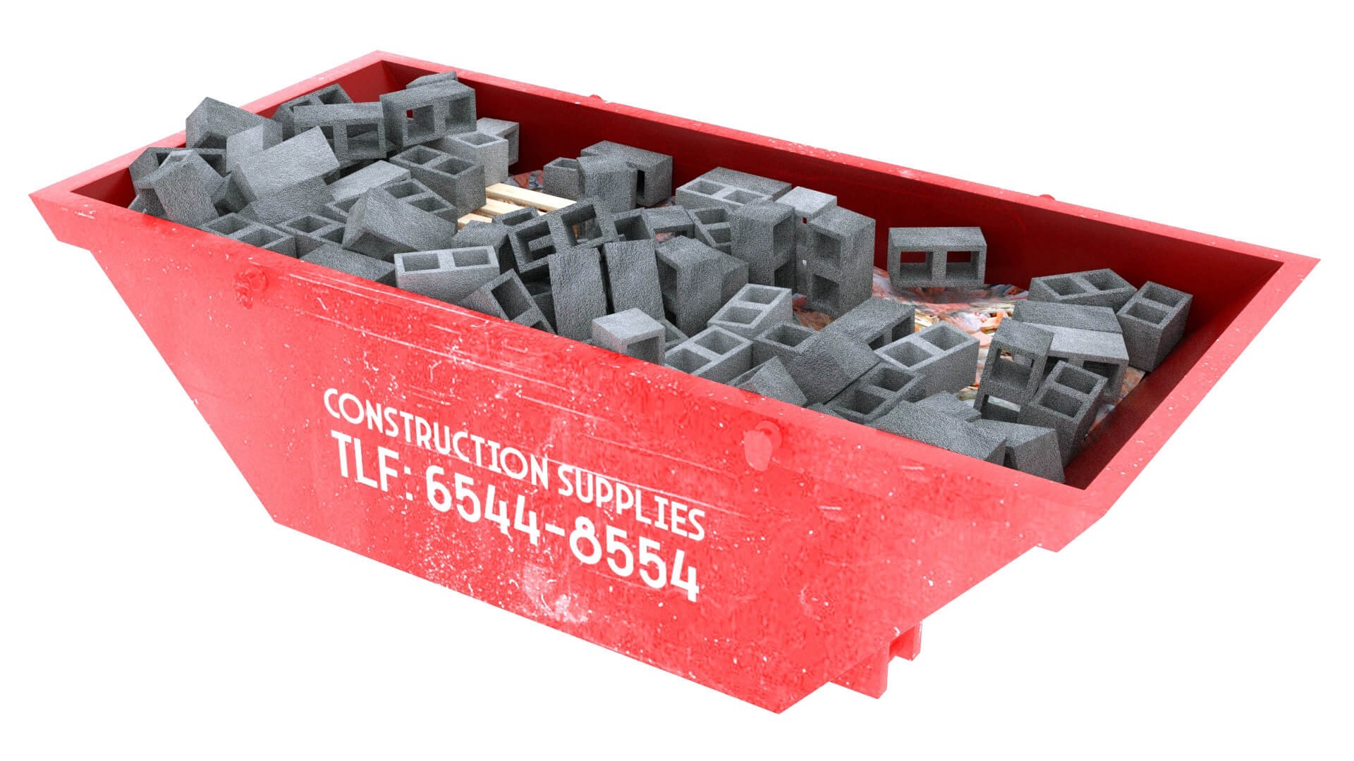 Industrial Container With Concrete Blocks VOL 2 - 3D Model by kopofx