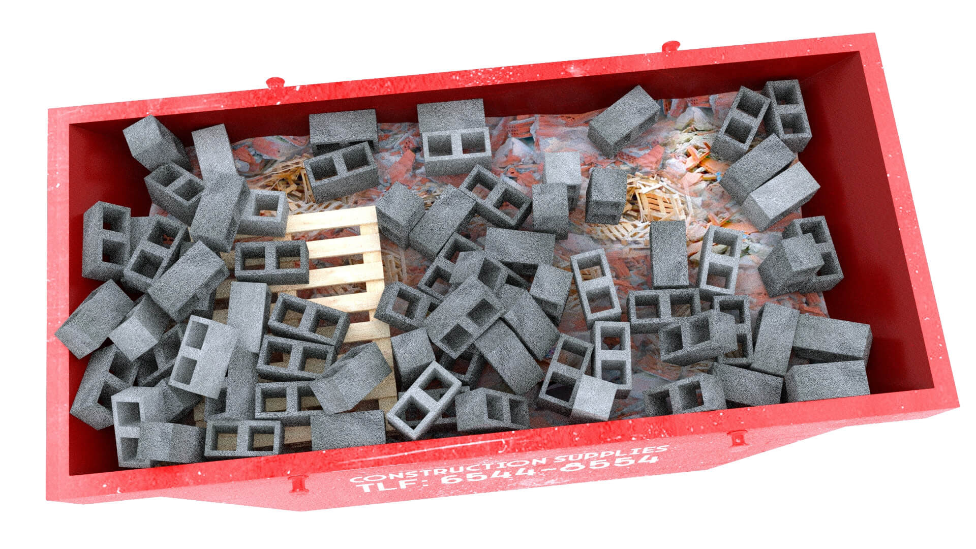 Industrial Container With Concrete Blocks VOL 2 - 3D Model by kopofx