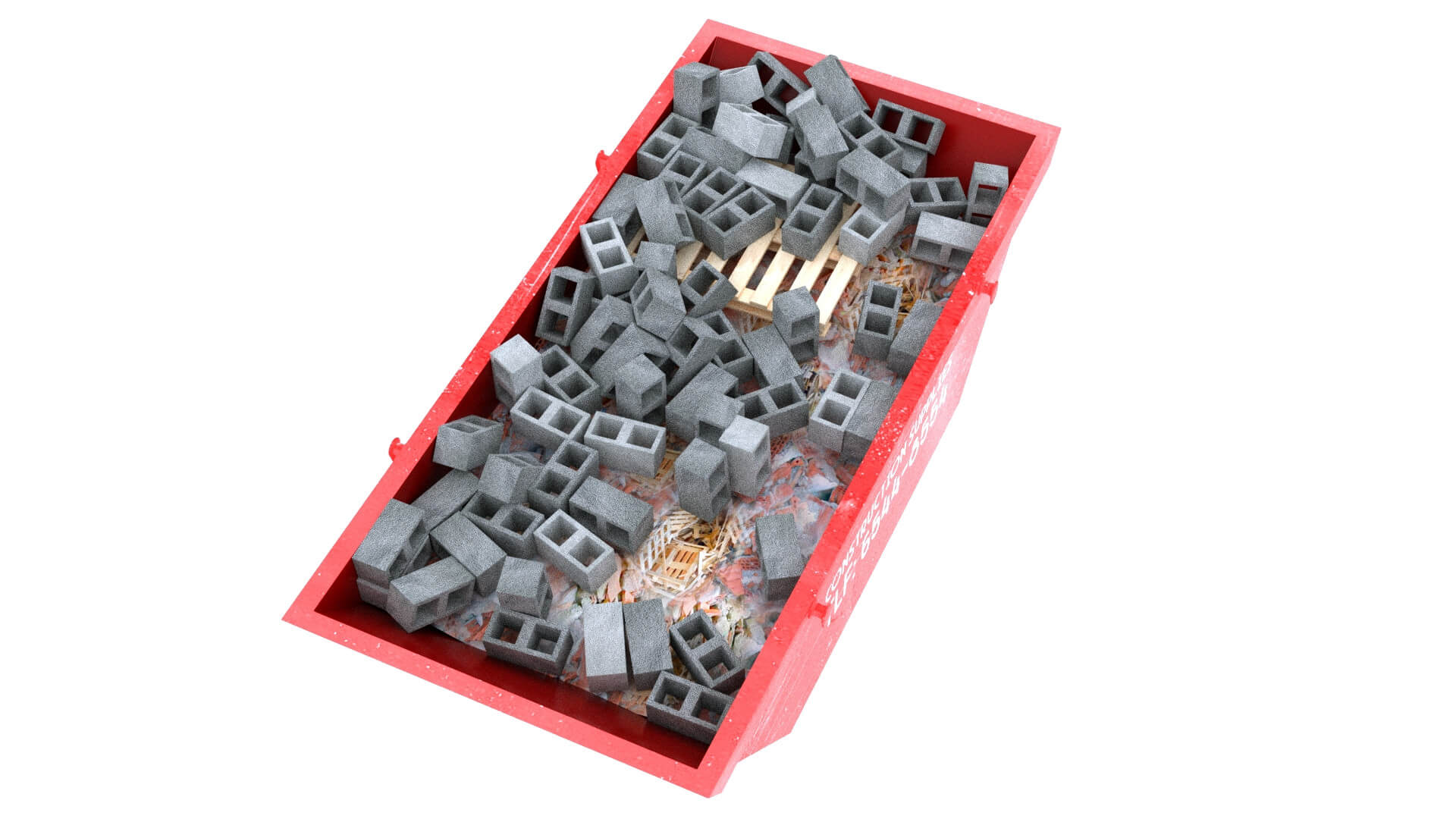 Industrial Container With Concrete Blocks VOL 2 - 3D Model by kopofx