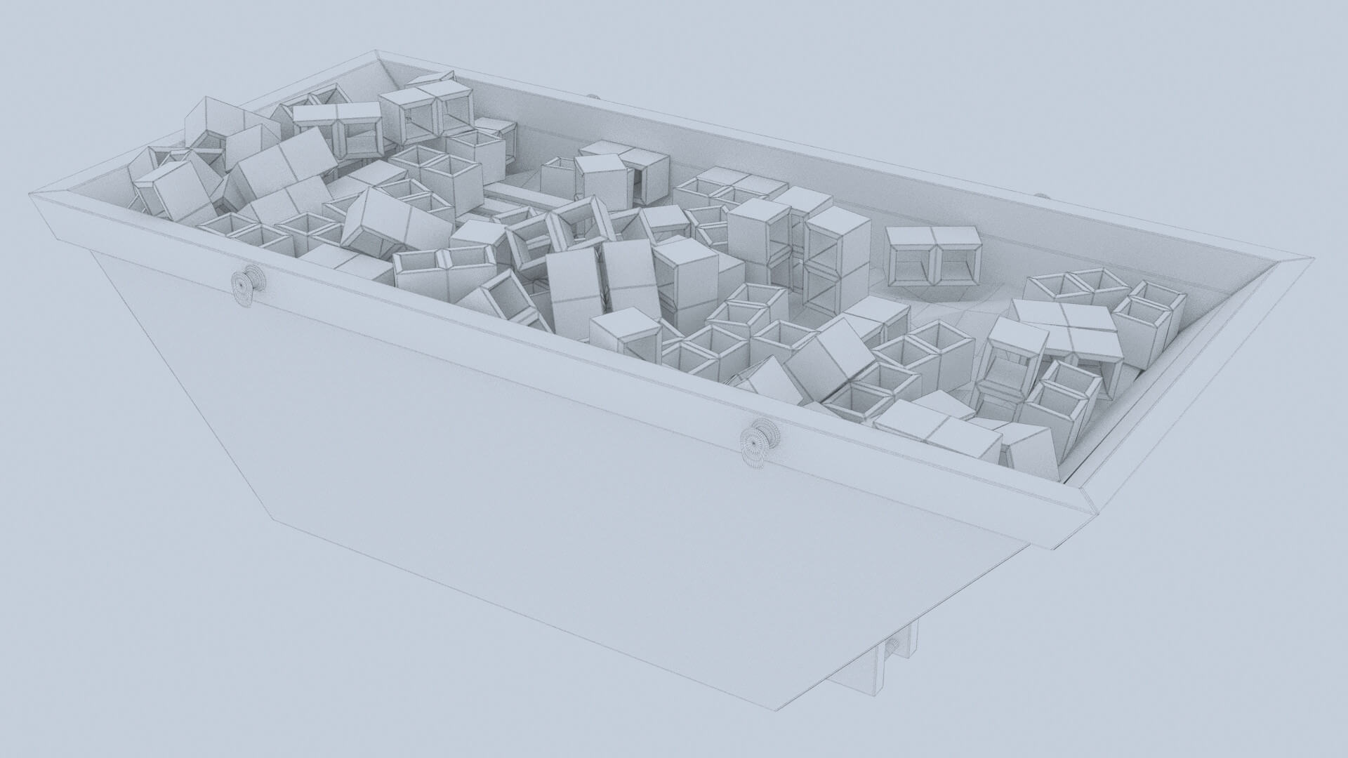 Industrial Container With Concrete Blocks VOL 2 - 3D Model by kopofx