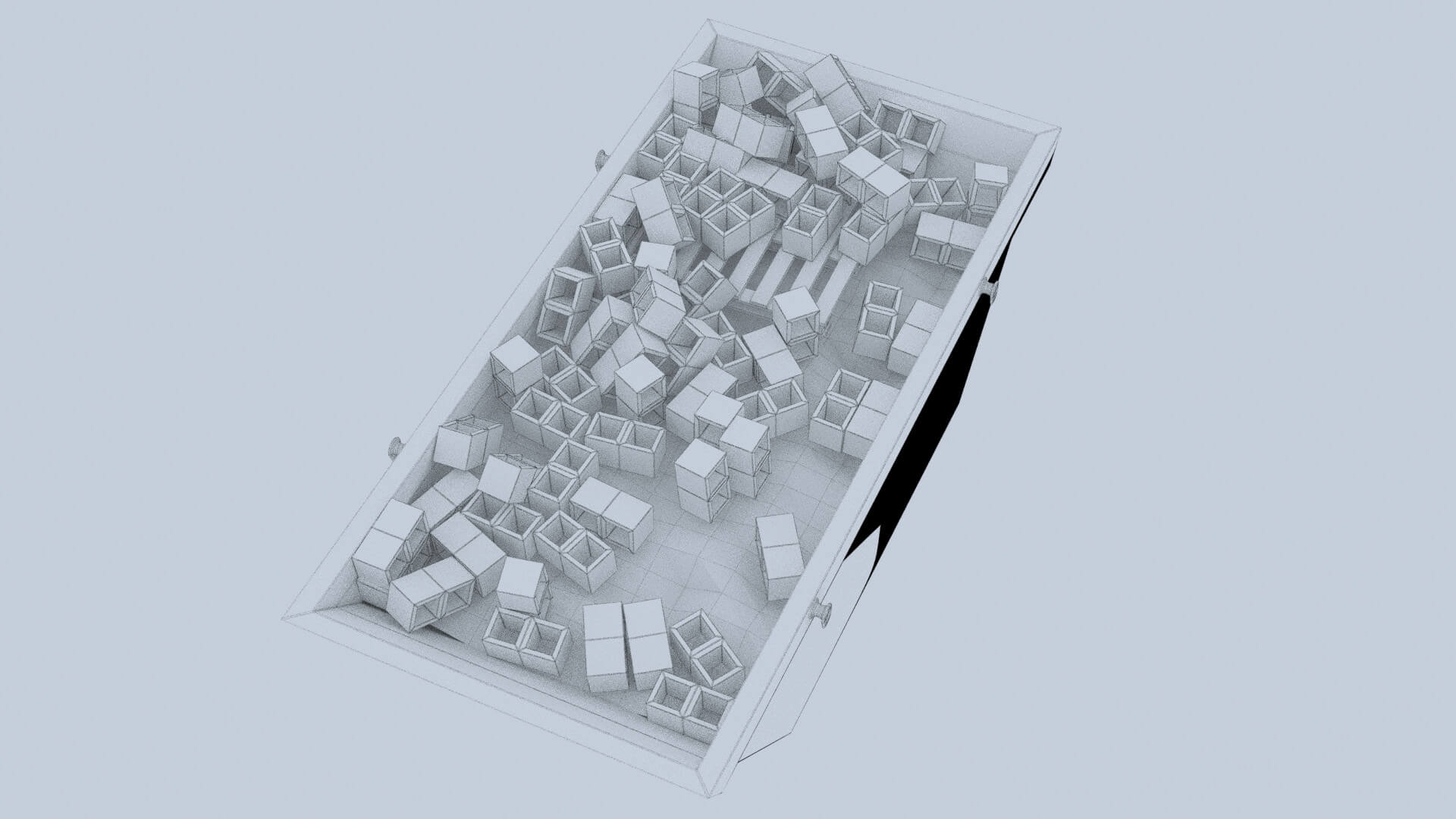Industrial Container With Concrete Blocks VOL 2 - 3D Model by kopofx