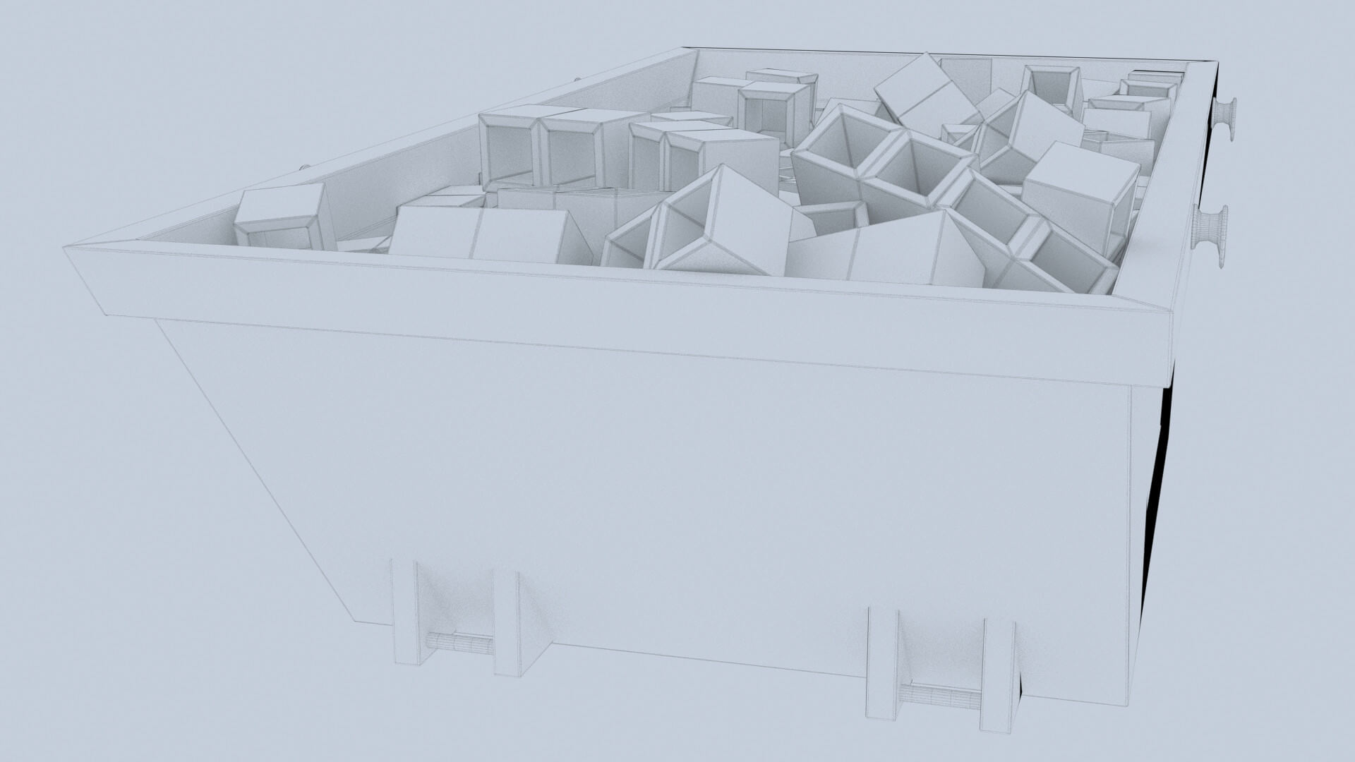 Industrial Container With Concrete Blocks VOL 2 - 3D Model by kopofx