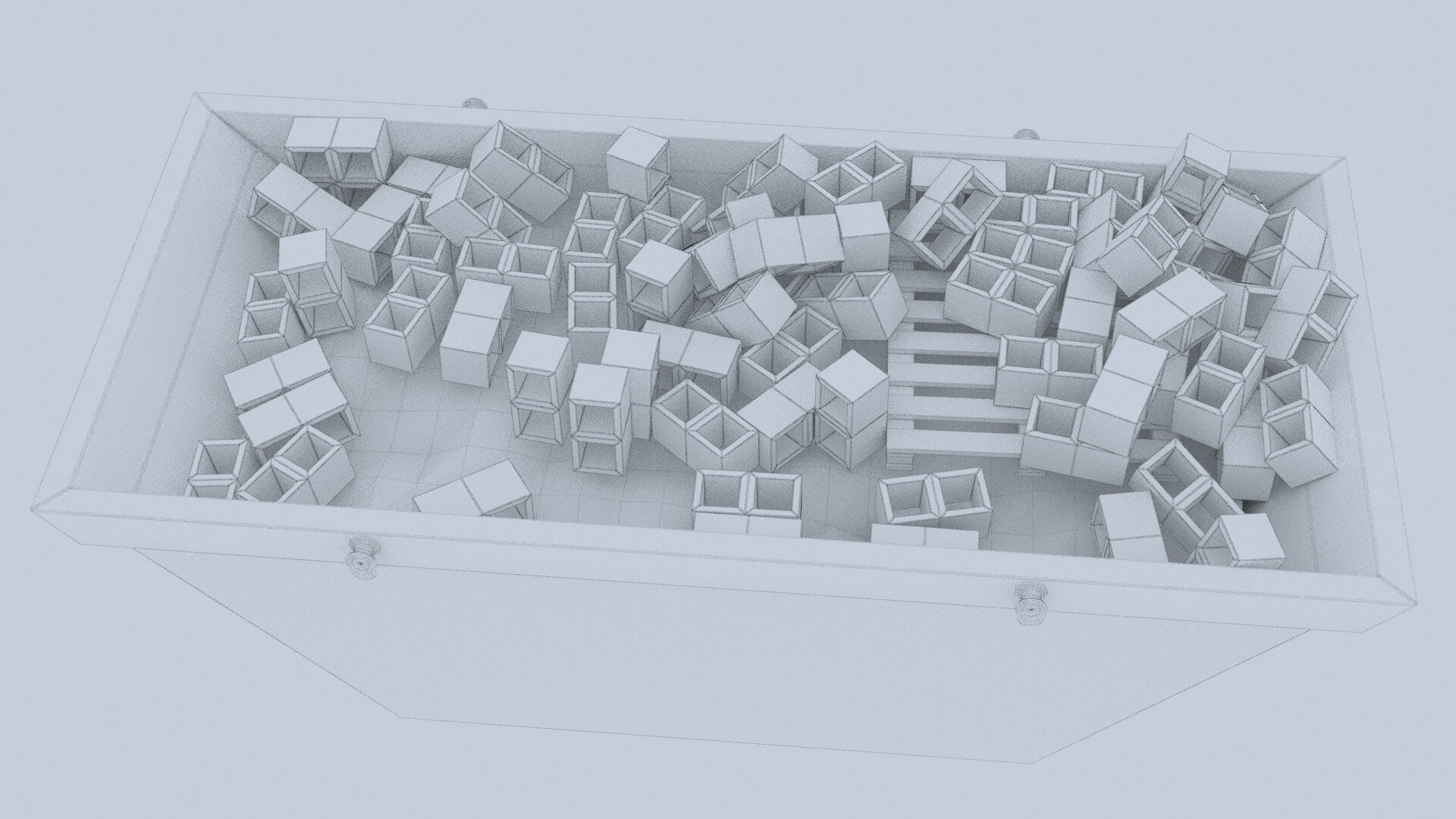 Industrial Container With Concrete Blocks VOL 2 - 3D Model by kopofx