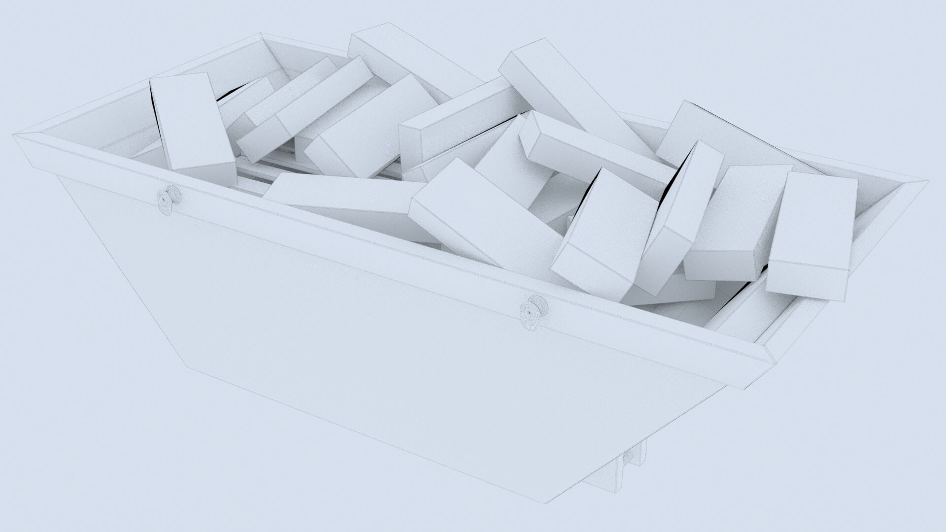 Industrial Container With Concrete Blocks - 3D Model by kopofx