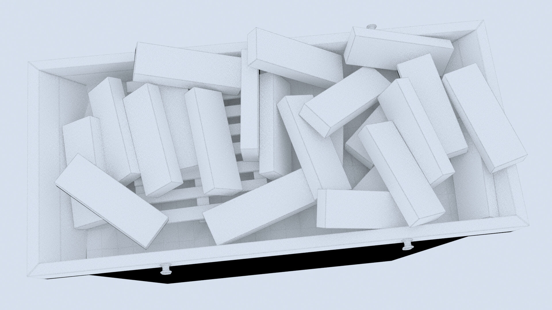 Industrial Container With Concrete Blocks - 3D Model by kopofx