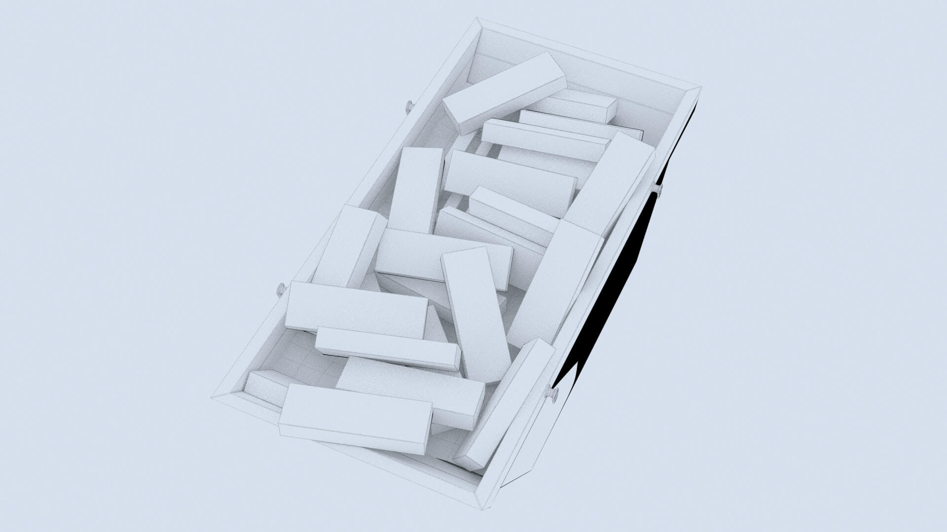 Industrial Container With Concrete Blocks - 3D Model by kopofx