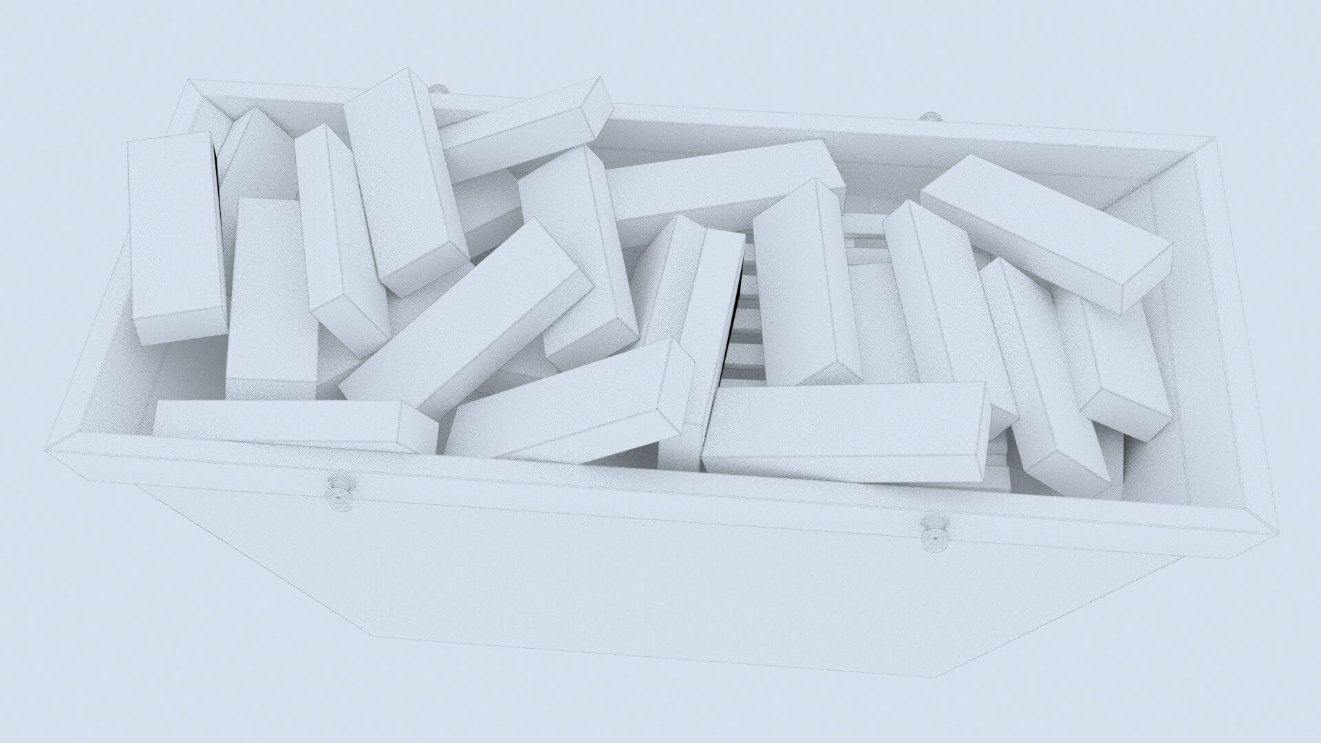 Industrial Container With Concrete Blocks - 3D Model by kopofx