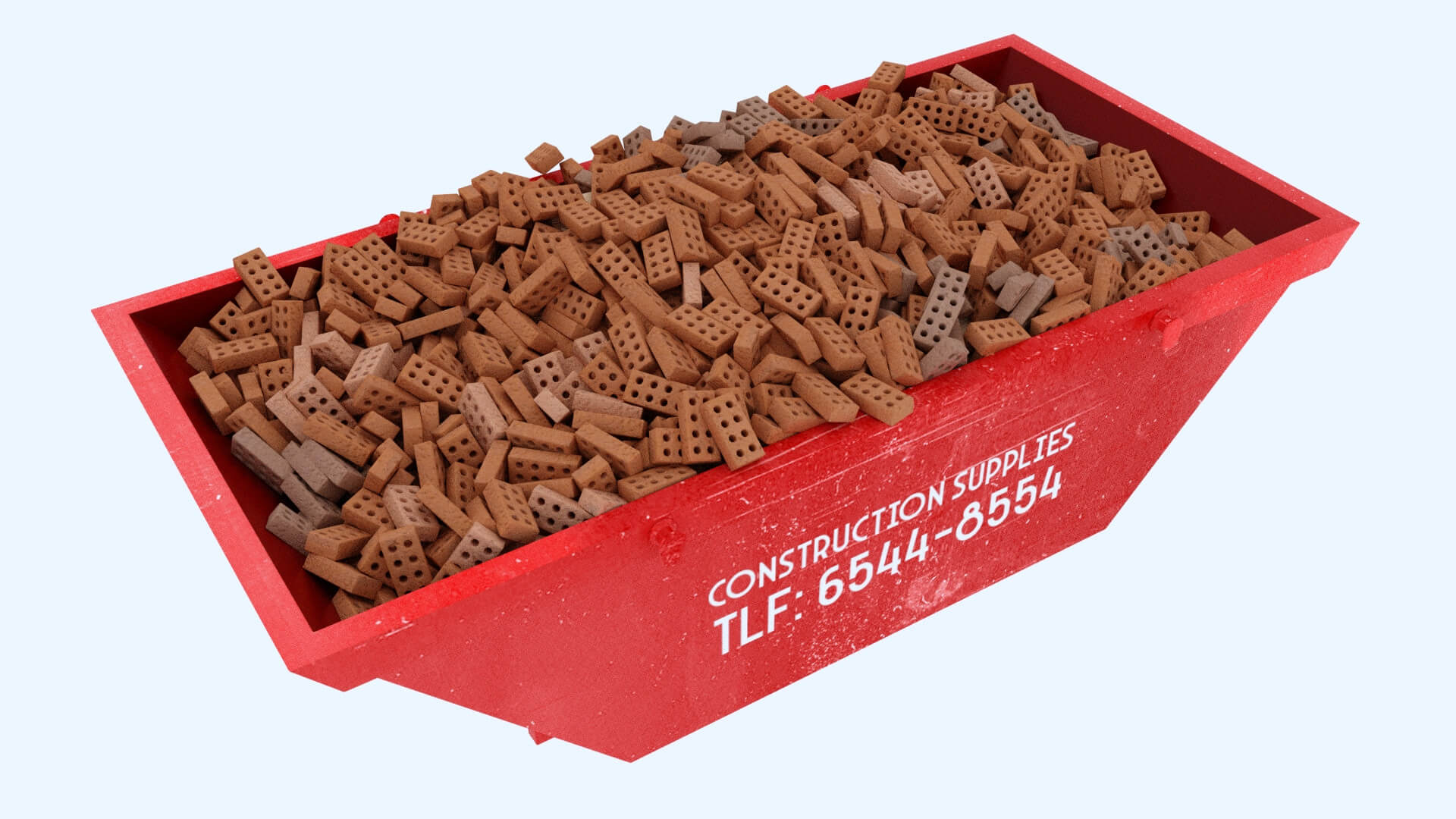 Industrial Container With Bricks 2 - 3D Model by kopofx