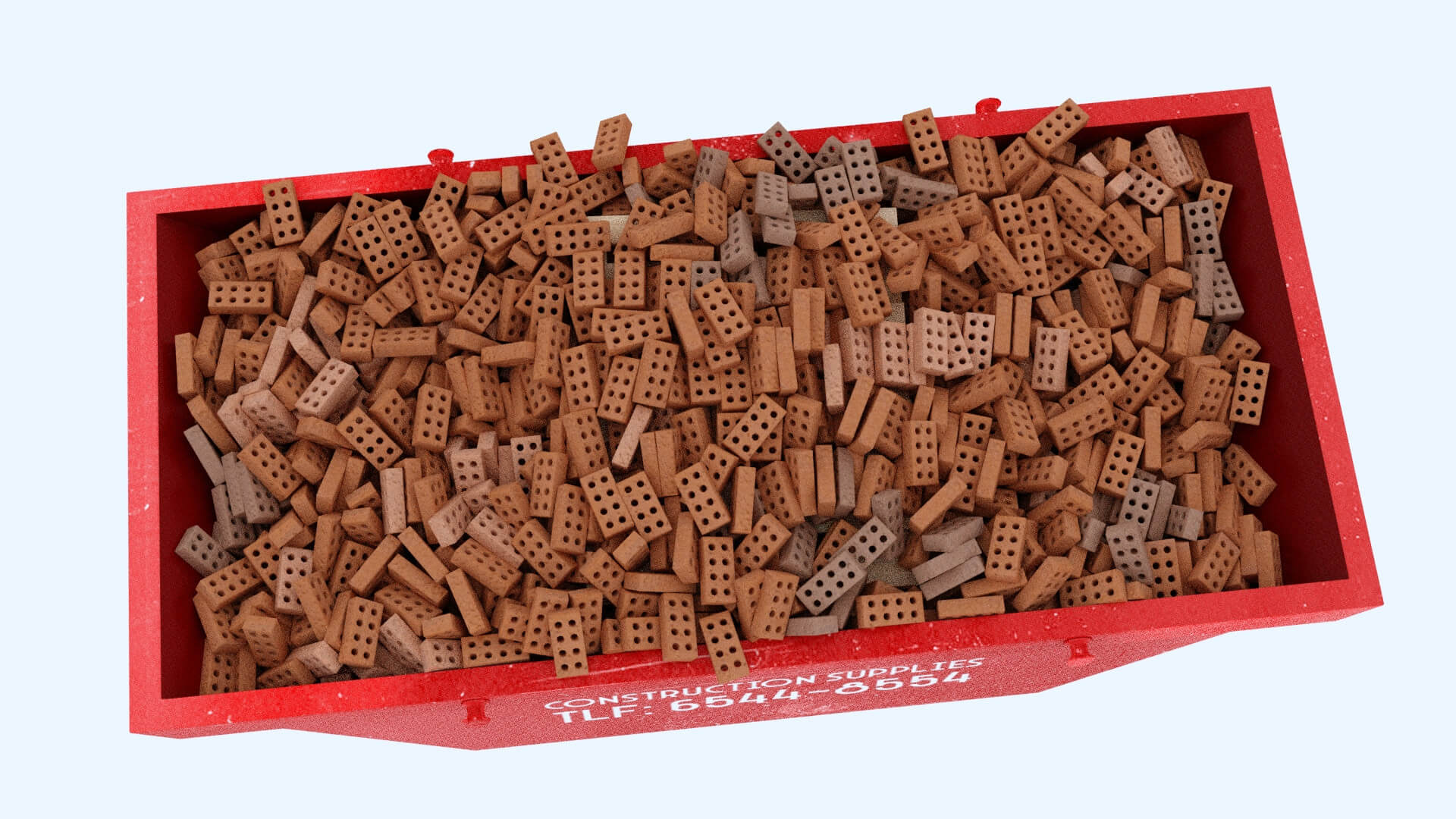 Industrial Container With Bricks 2 - 3D Model by kopofx