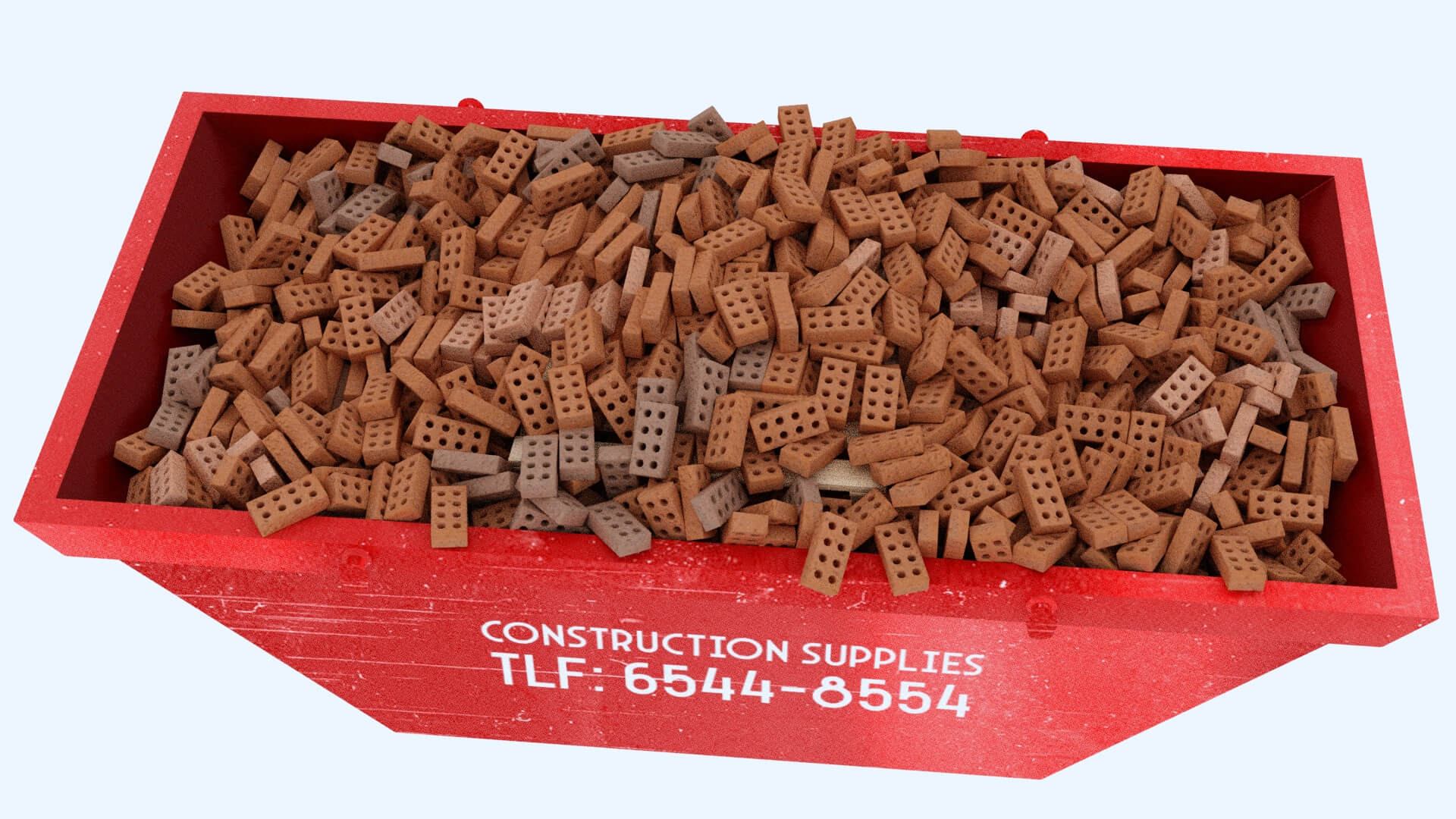 Industrial Container With Bricks 2 - 3D Model by kopofx