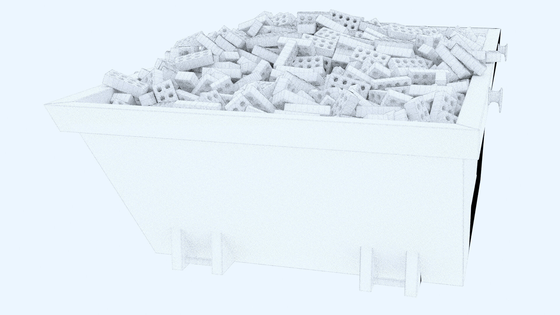 Industrial Container With Bricks 2 - 3D Model by kopofx