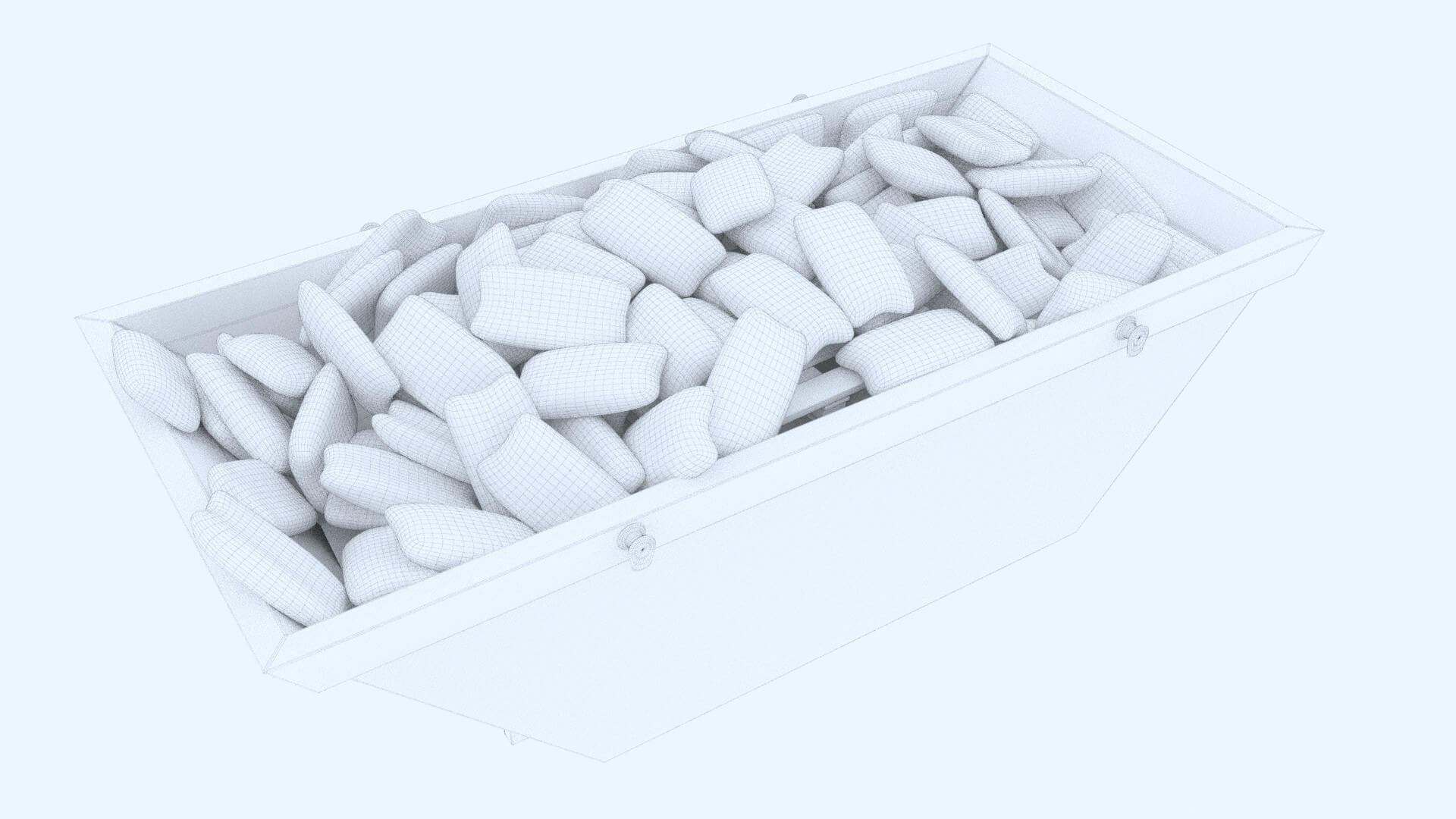 Industrial Container With Concrete Sacks 2 - 3D Model by kopofx