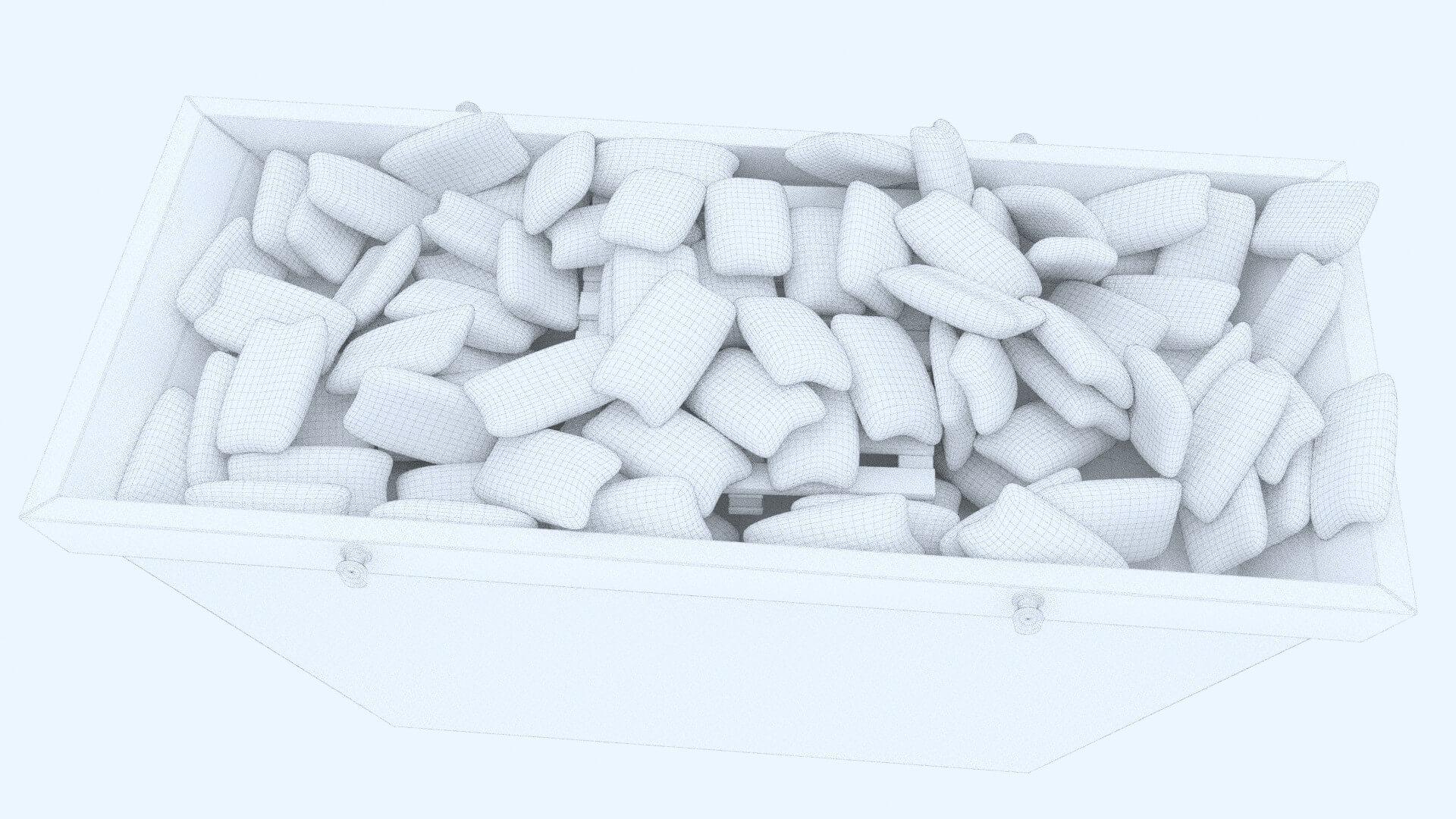 Industrial Container With Concrete Sacks 2 - 3D Model by kopofx