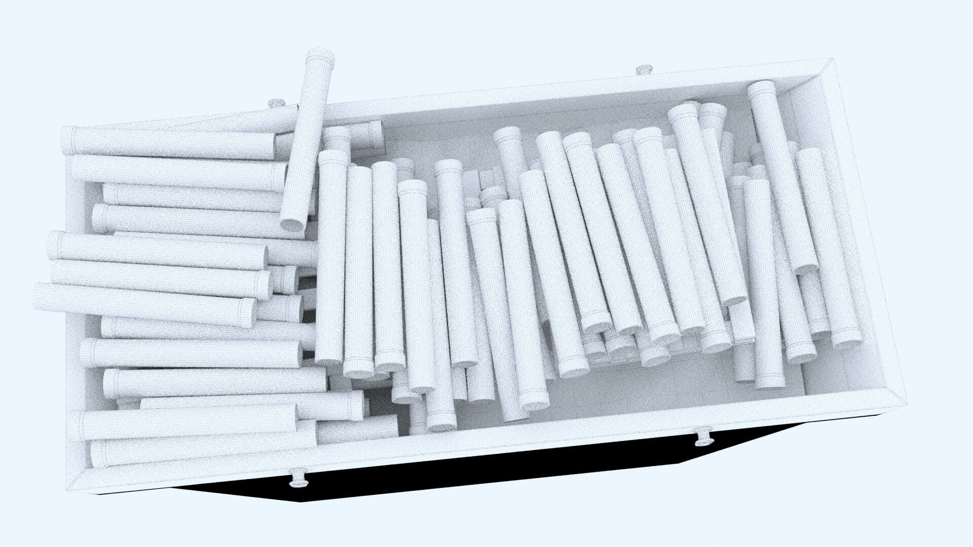 Industrial Container With PVC Pipes - 3D Model by kopofx