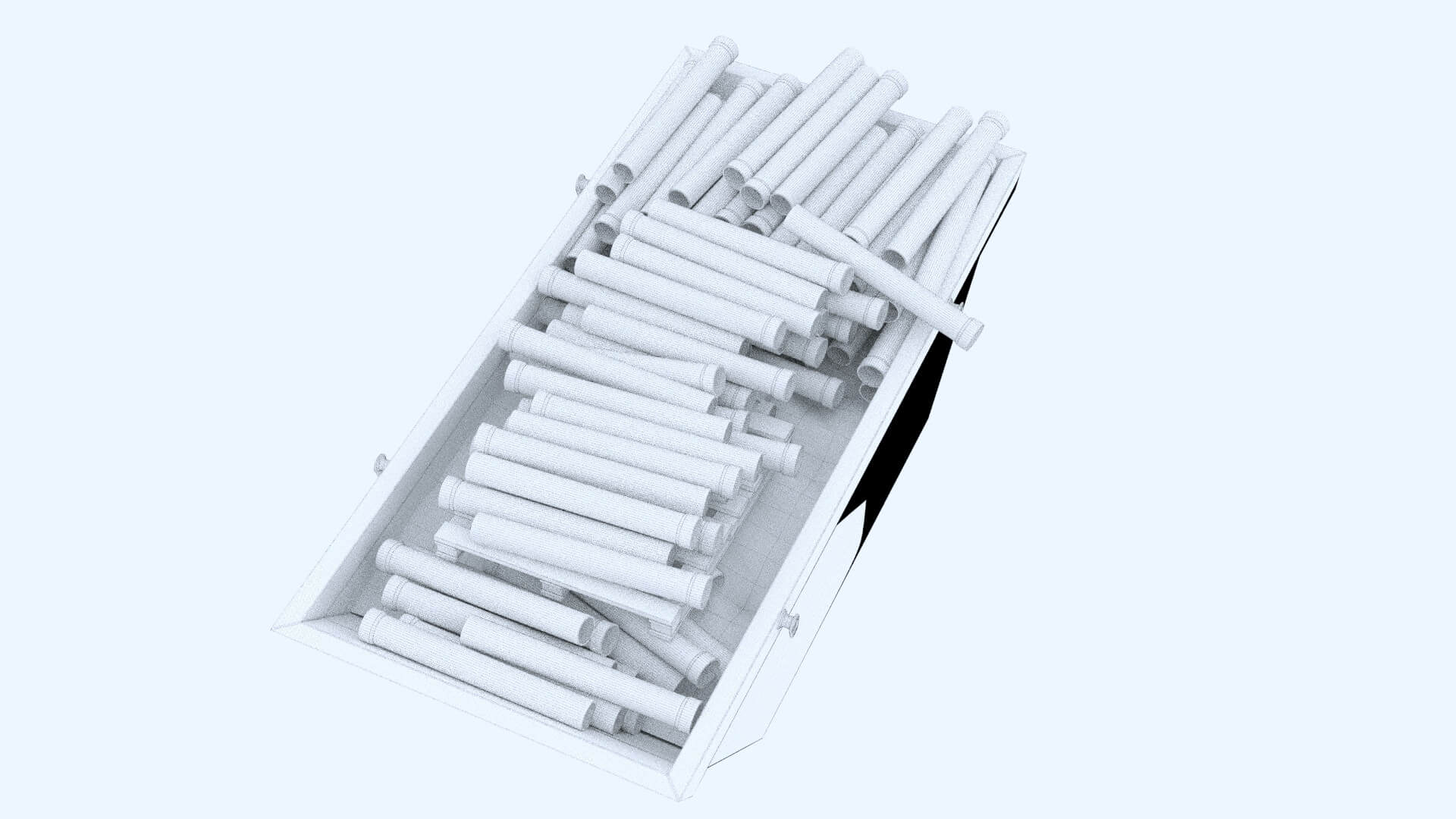 Industrial Container With PVC Pipes - 3D Model by kopofx