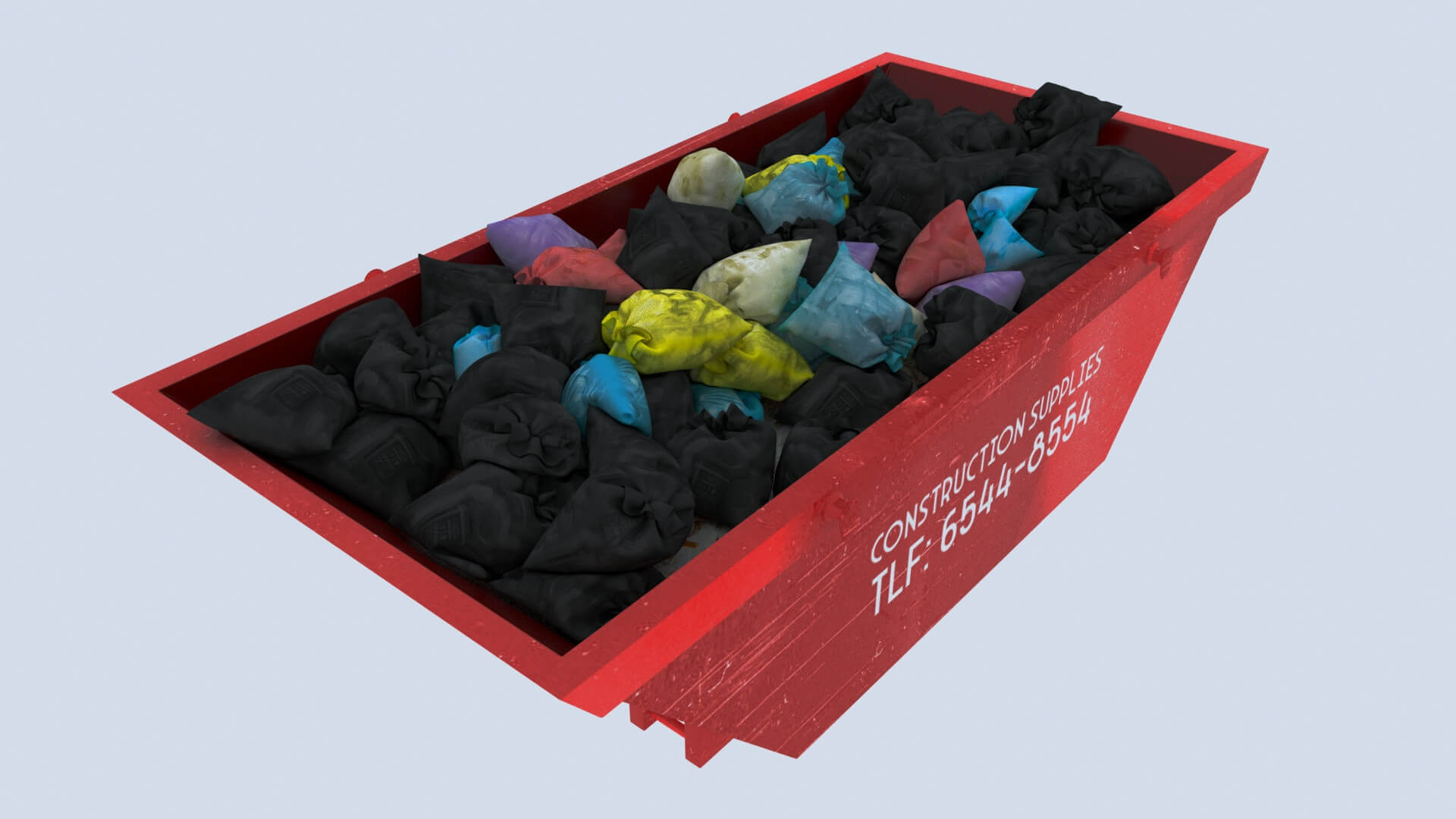 Industrial Garbage Container - 3D Model by kopofx