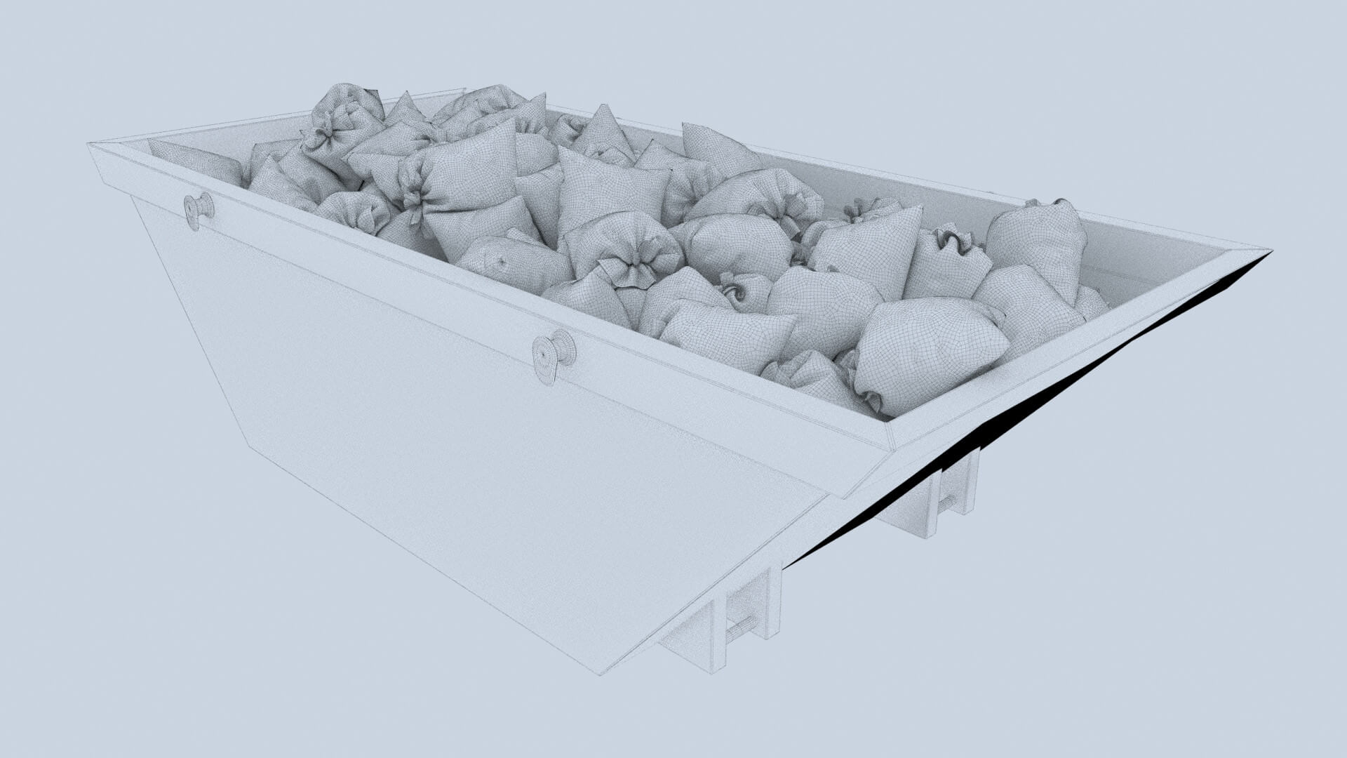 Industrial Garbage Container - 3D Model by kopofx